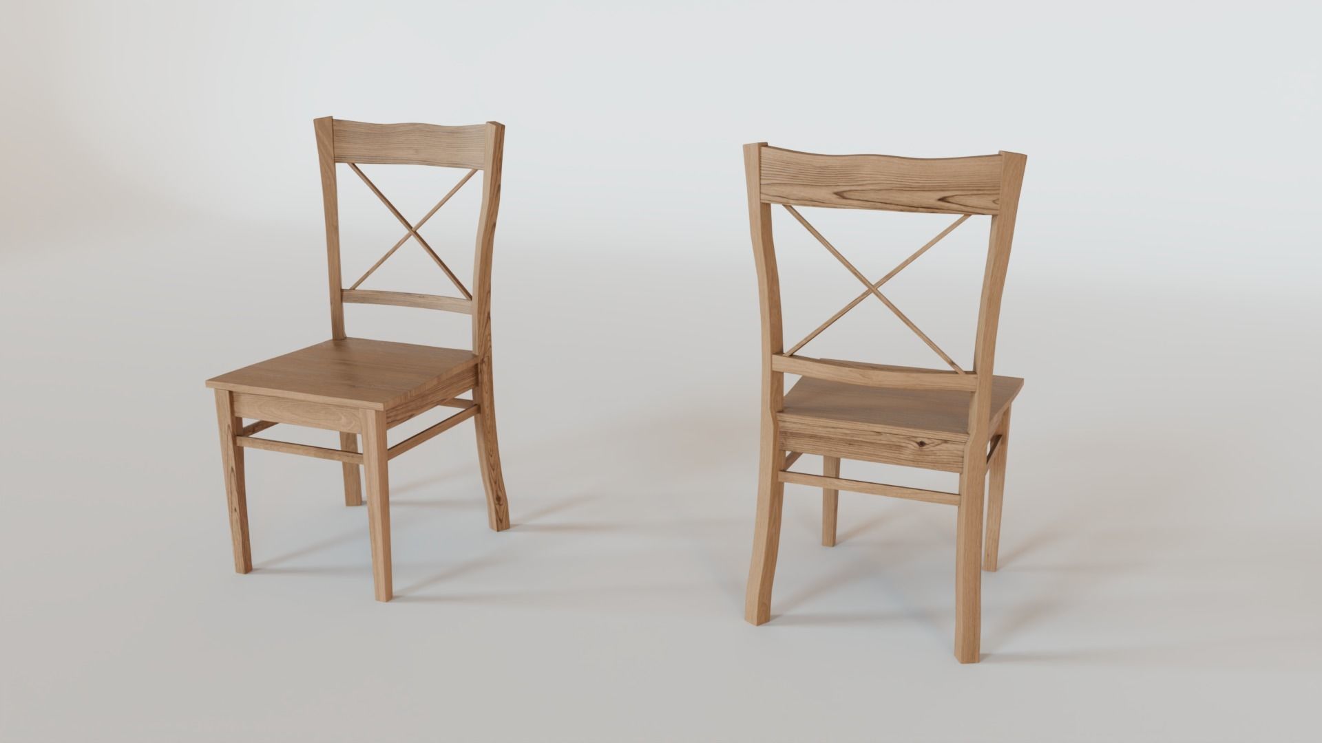 3D classic wooden chairs and stools free 3D model | CGTrader