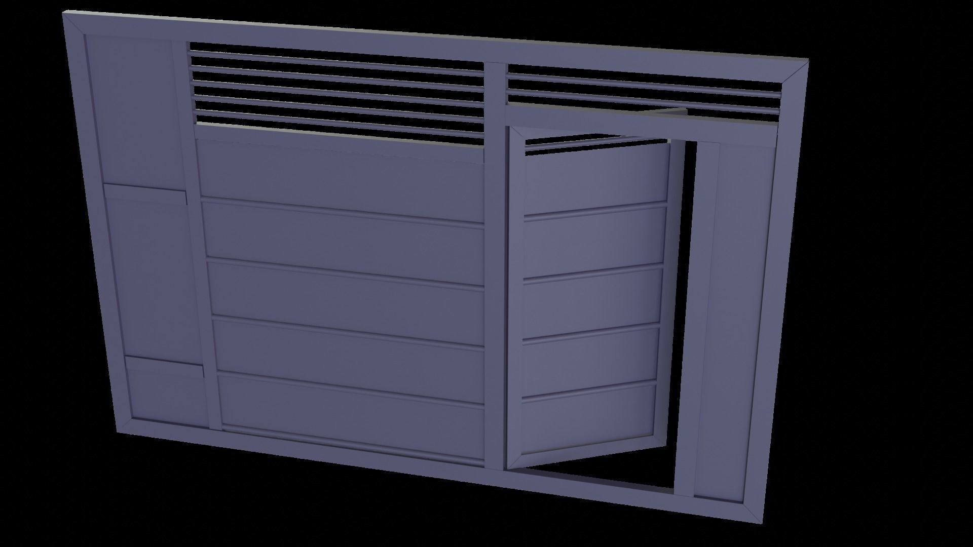 3D model Sliding Gate VR / AR / low-poly | CGTrader
