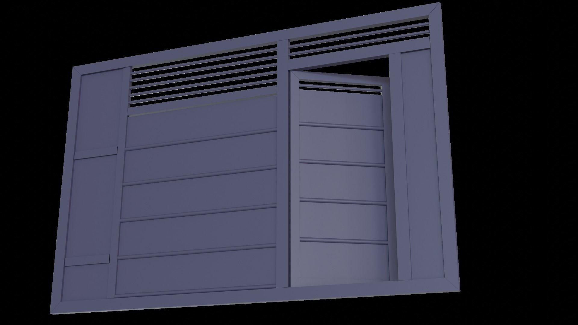 3D model Sliding Gate VR / AR / low-poly | CGTrader