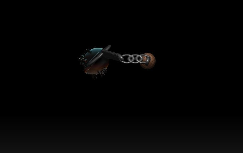 stylized fantasy flail 3D model | CGTrader