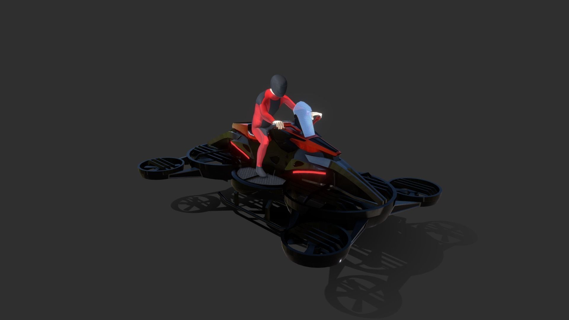 3D model Helix Heli Hoverbike VR / AR / low-poly | CGTrader