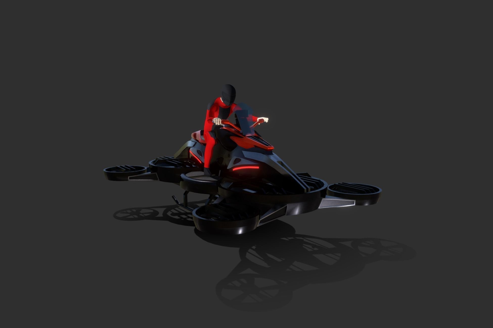 3D model Helix Heli Hoverbike VR / AR / low-poly | CGTrader