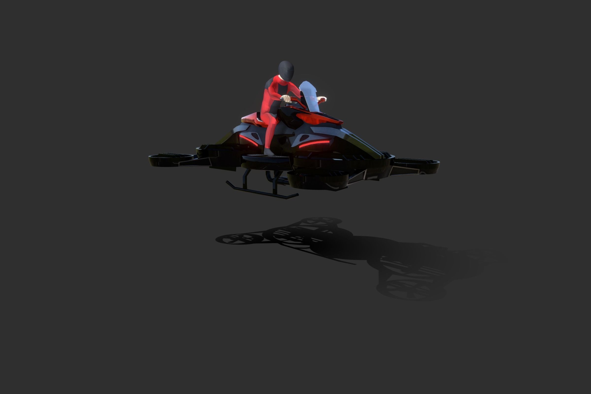 3D model Helix Heli Hoverbike VR / AR / low-poly | CGTrader