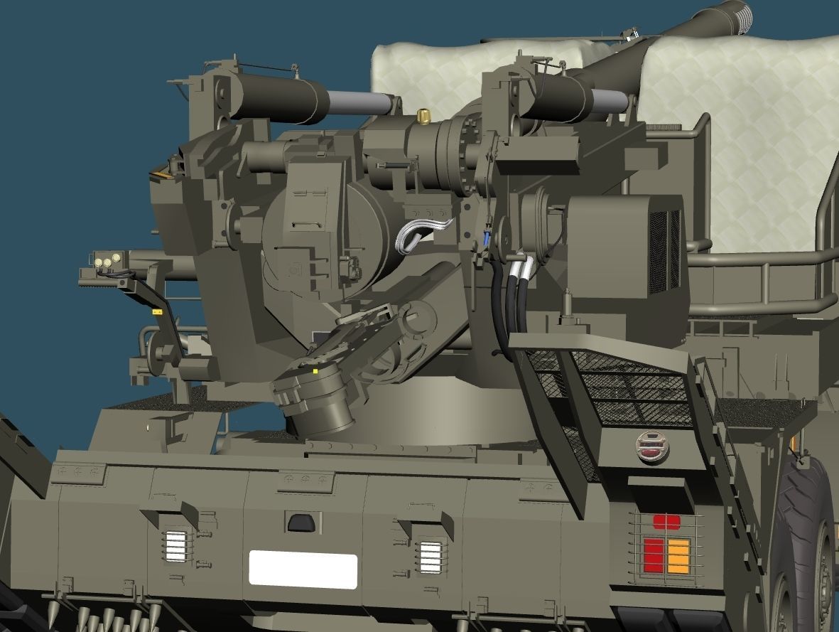 JGSDF type 19 155mm wheeled self propelled howitzer 3D model | CGTrader