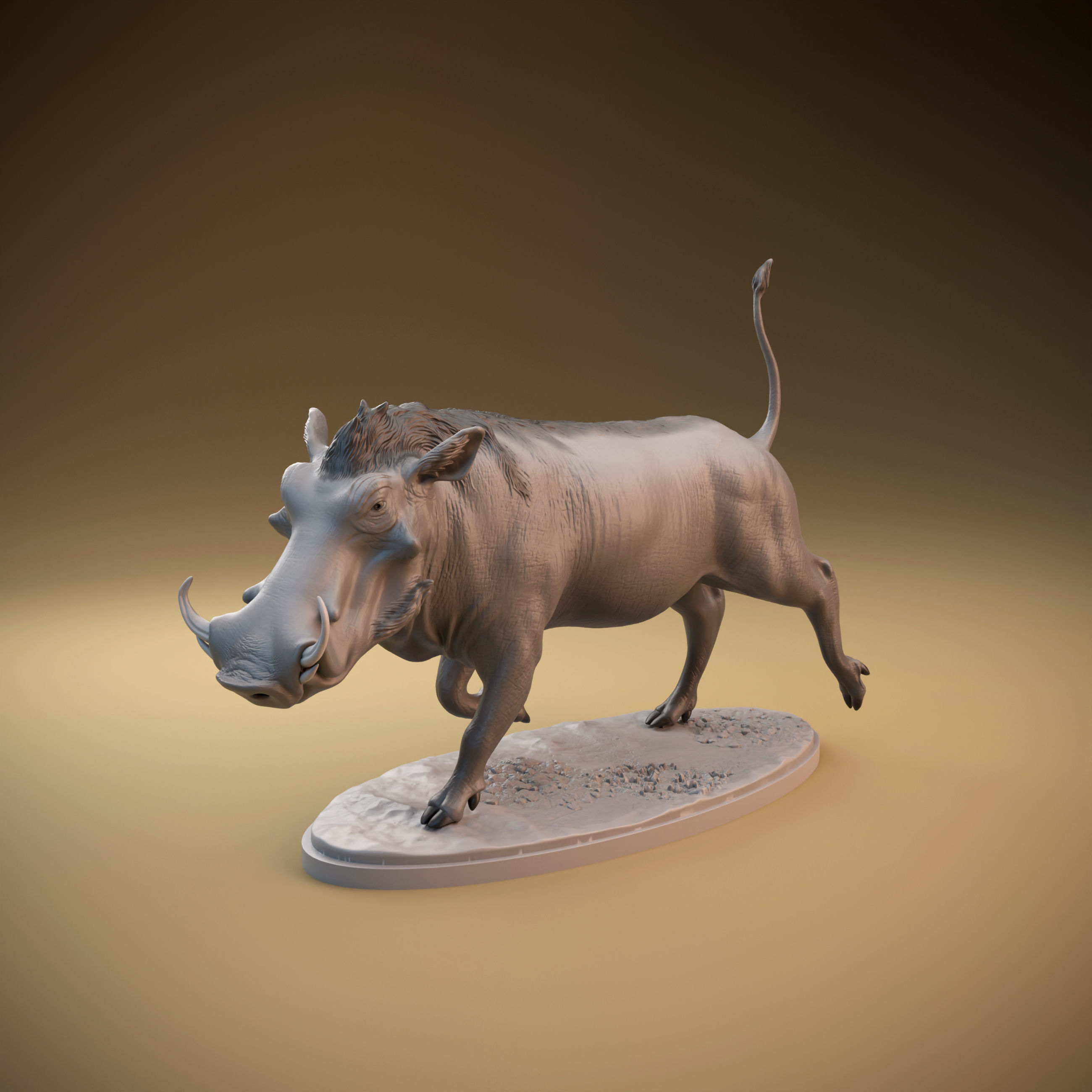 Warthog intended for 3D printing - pre supported 3D model 3D printable ...