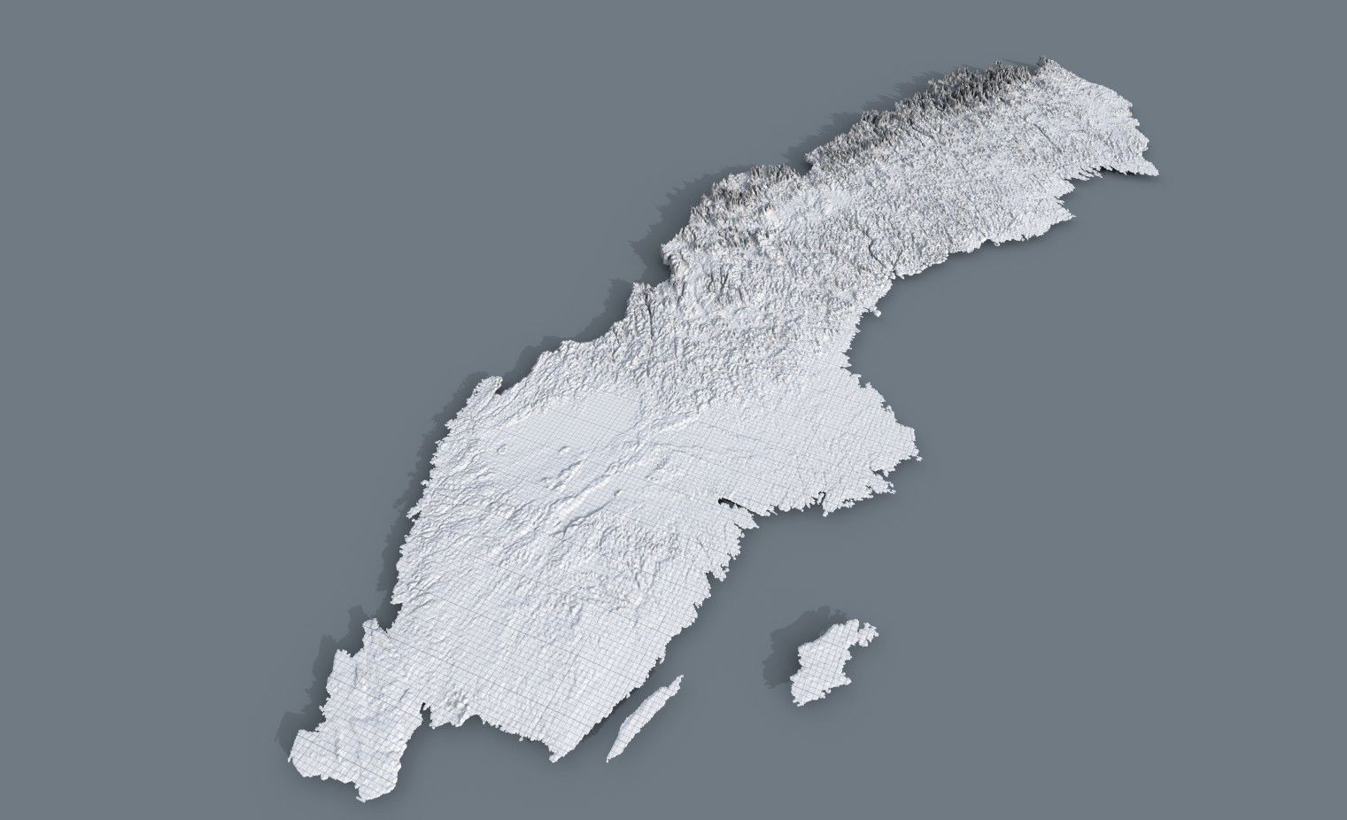 Sweden 3D map 3D model 3D printable | CGTrader