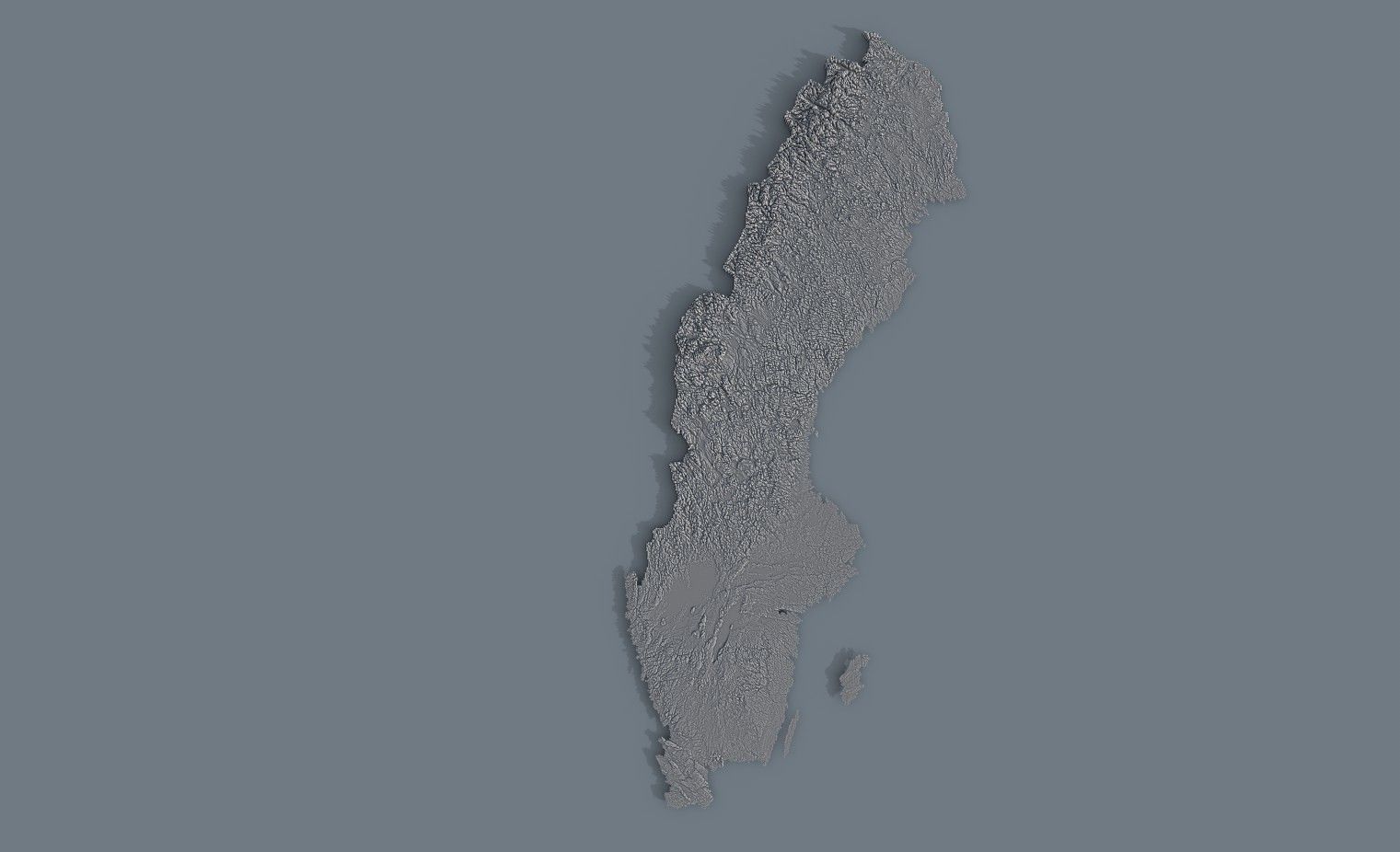 Sweden 3D map 3D model 3D printable | CGTrader