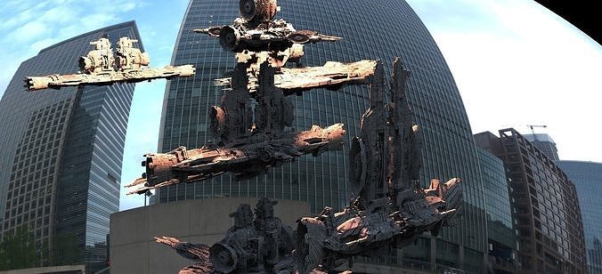 Alien Gunships Kit bash 3D 3D model | CGTrader