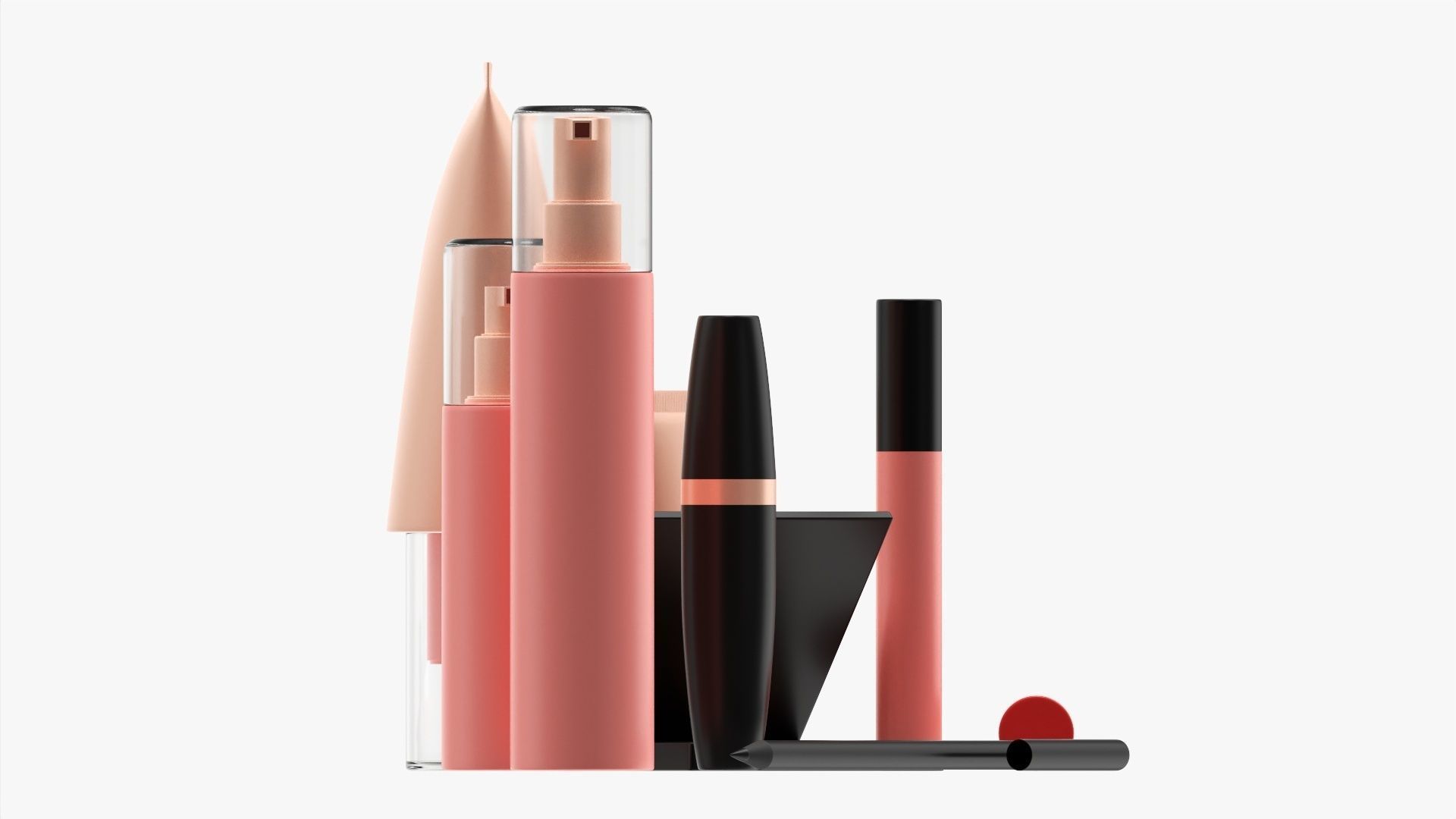 Face makeup set mockup 3D model | CGTrader