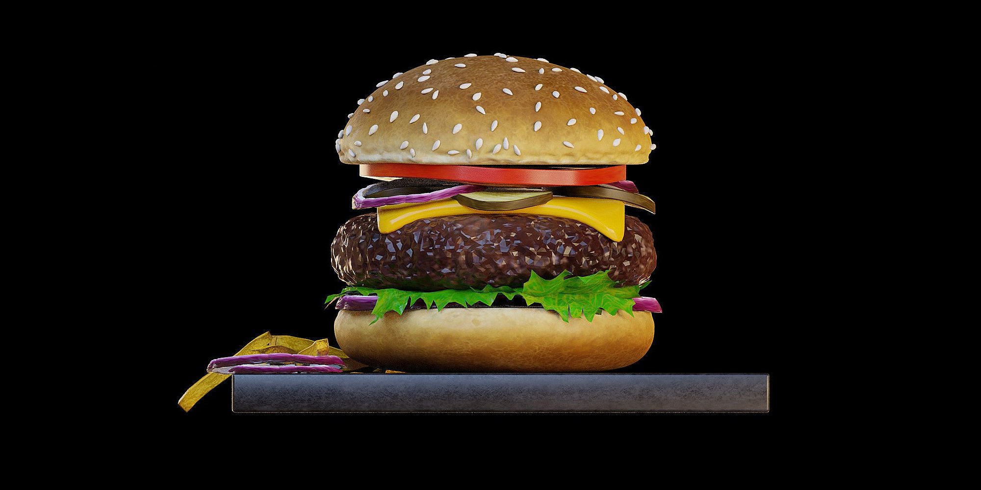 Burger 3D model | CGTrader
