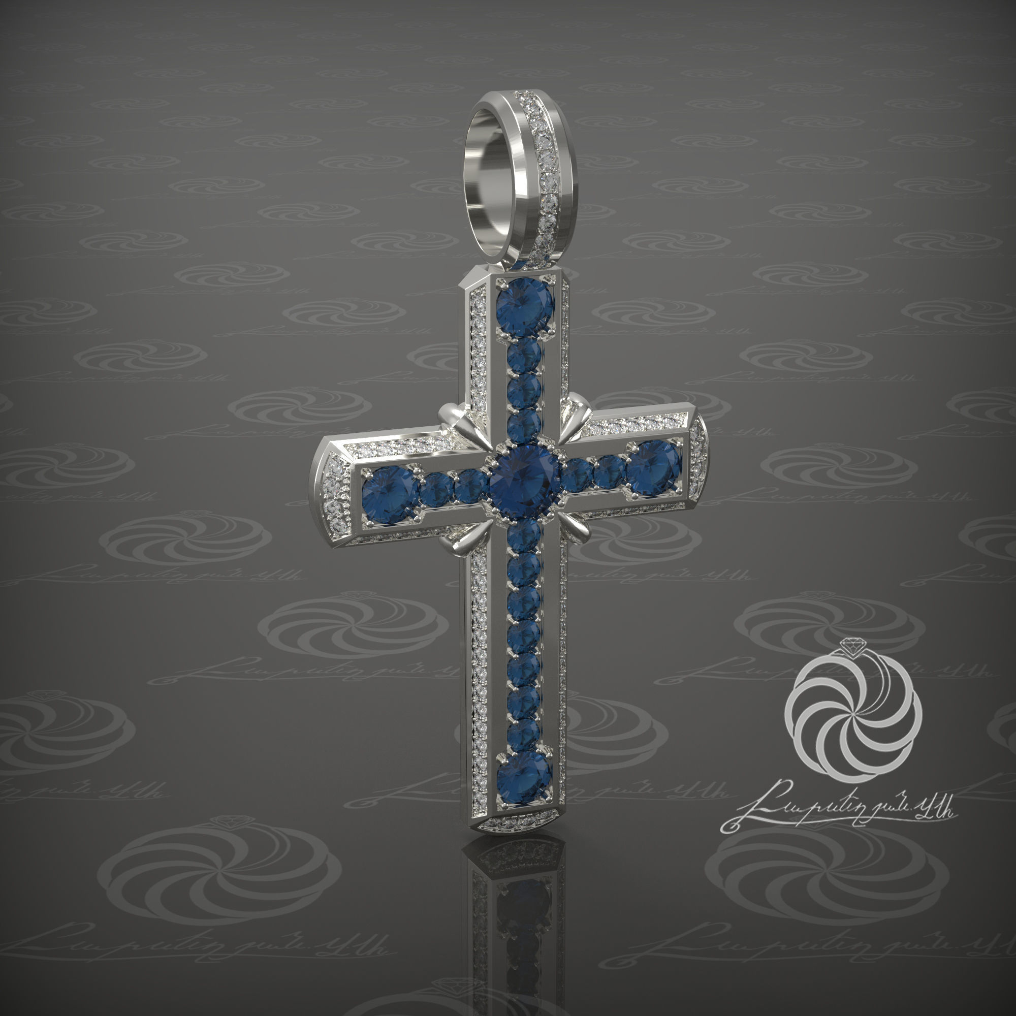 pendant cross 3D model 3D printable | CGTrader