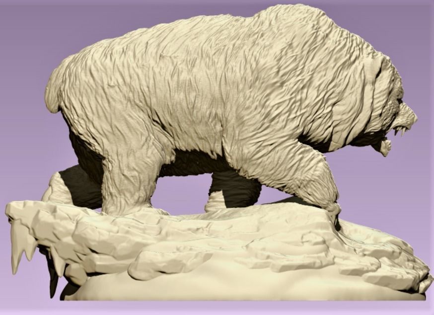 Bear Sculpture 3D print model 3D model 3D printable | CGTrader