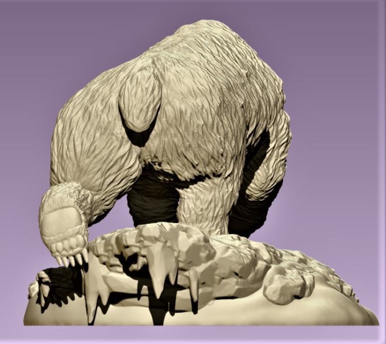Bear Sculpture 3D print model 3D model 3D printable | CGTrader