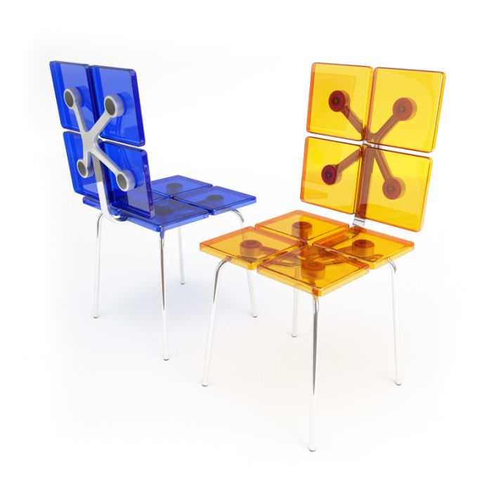 Funky Square Shaped Chairs 3D Model - CGTrader.com