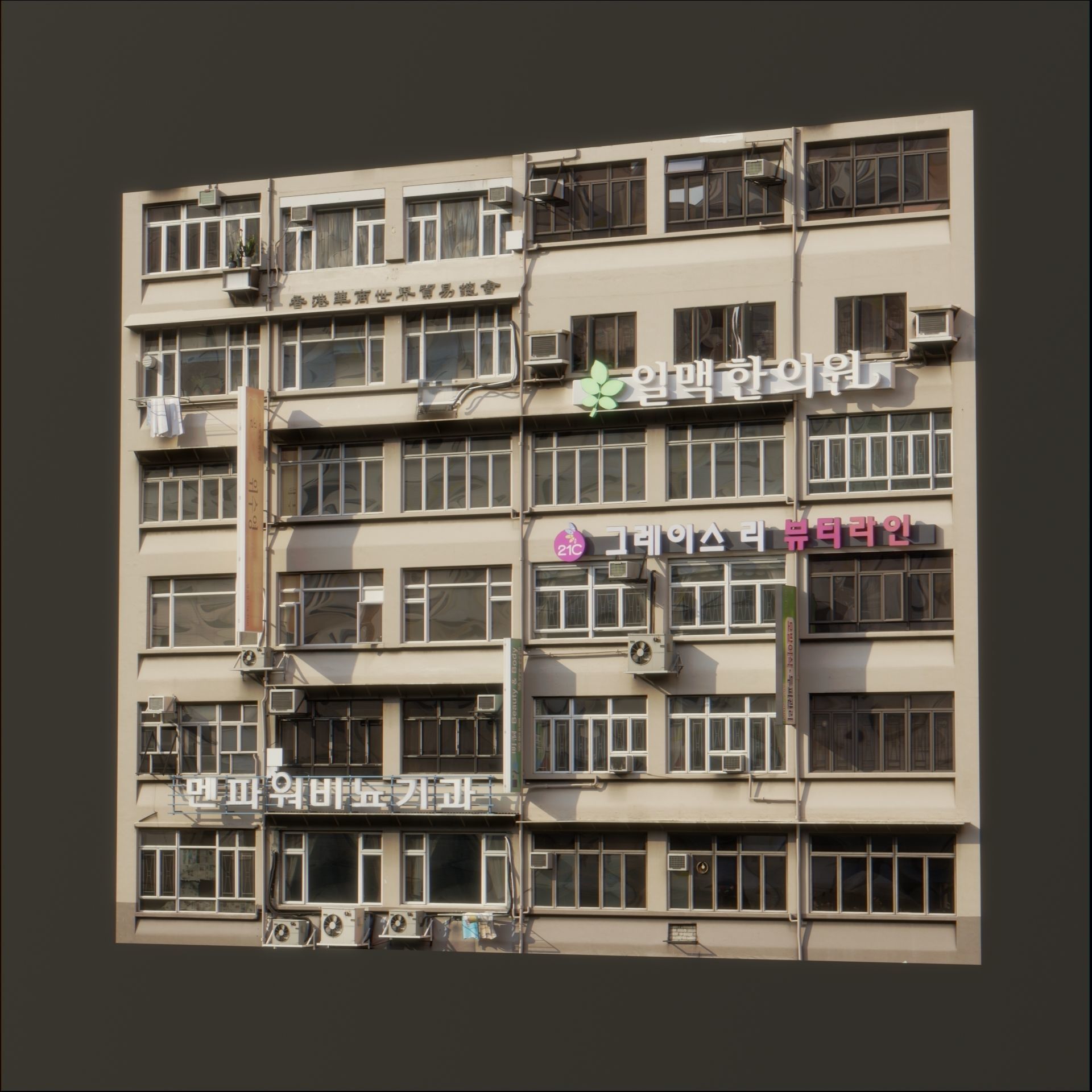 3D model Asia Tower Block Alley Building VR / AR / low-poly | CGTrader