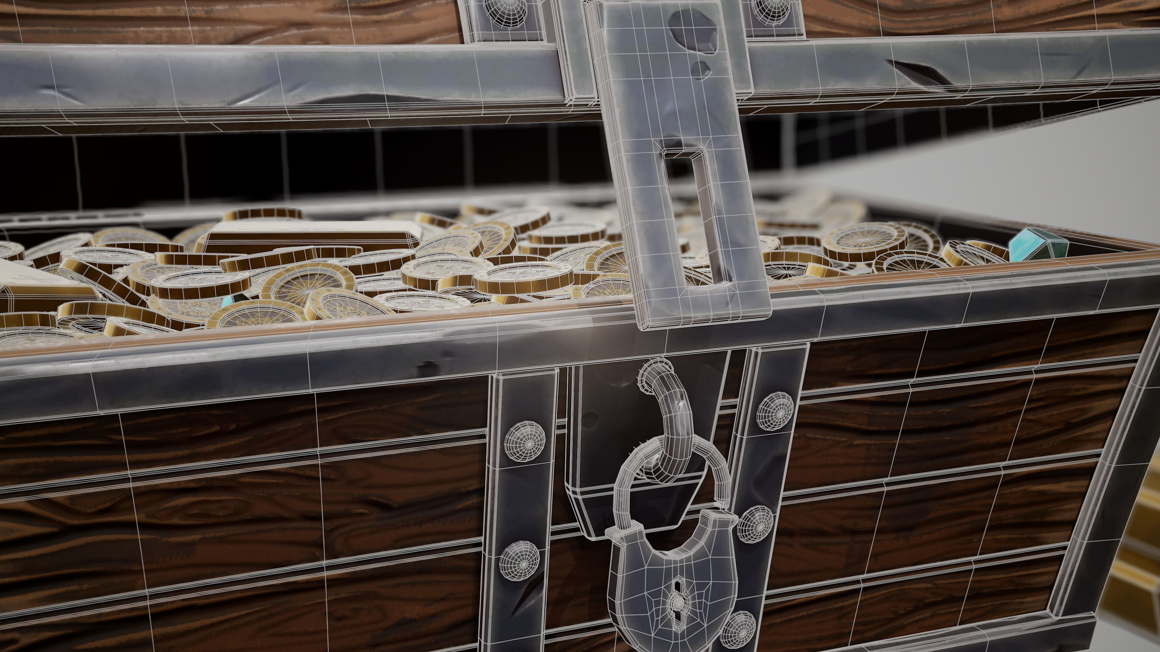 3D model Stylized Gold Chest VR / AR / low-poly | CGTrader