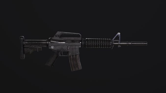 M-16 Simple Assault rifle free 3D model | CGTrader