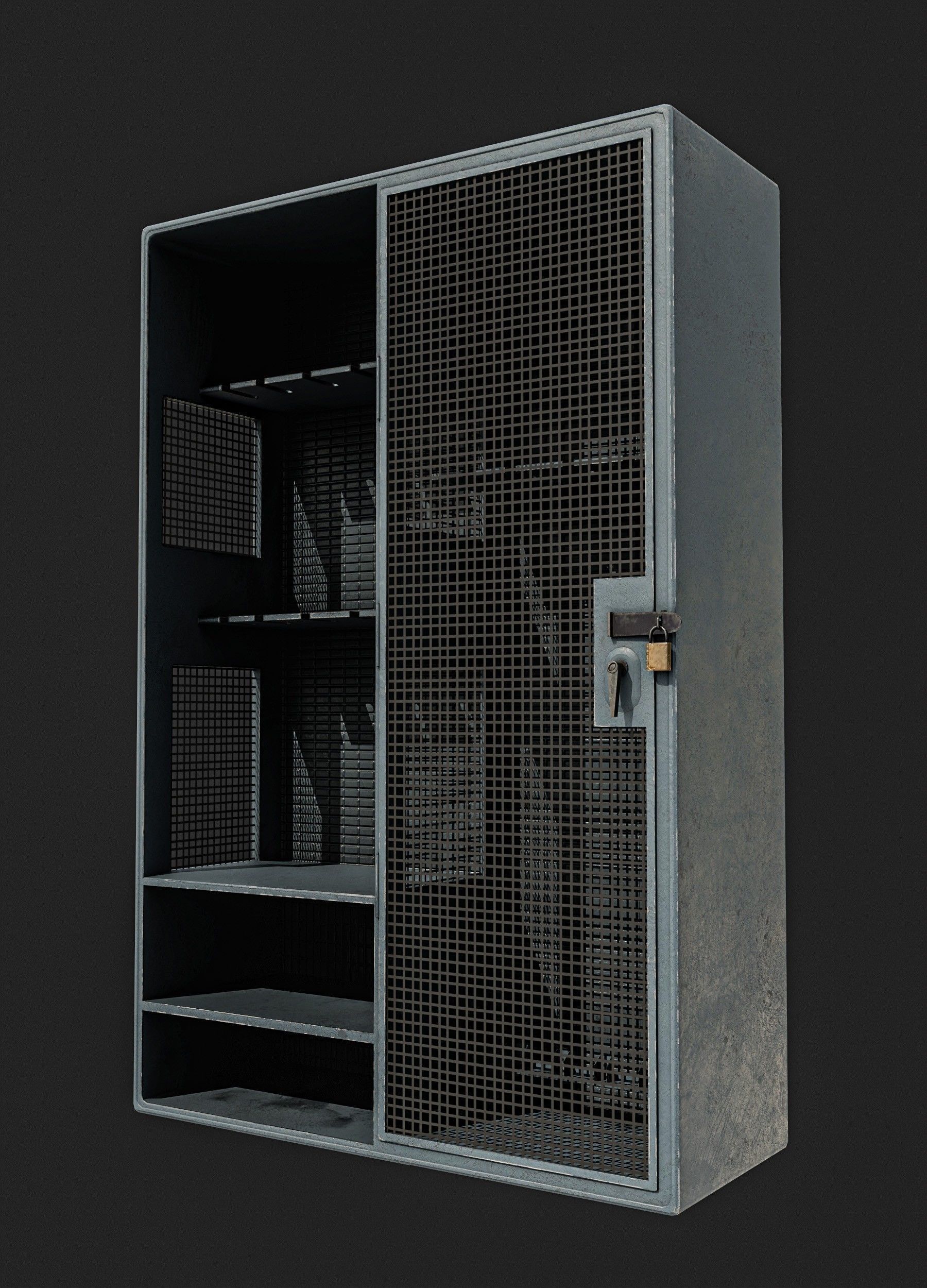 3D model Military Locker and Gun Storage Pack VR / AR / low-poly | CGTrader