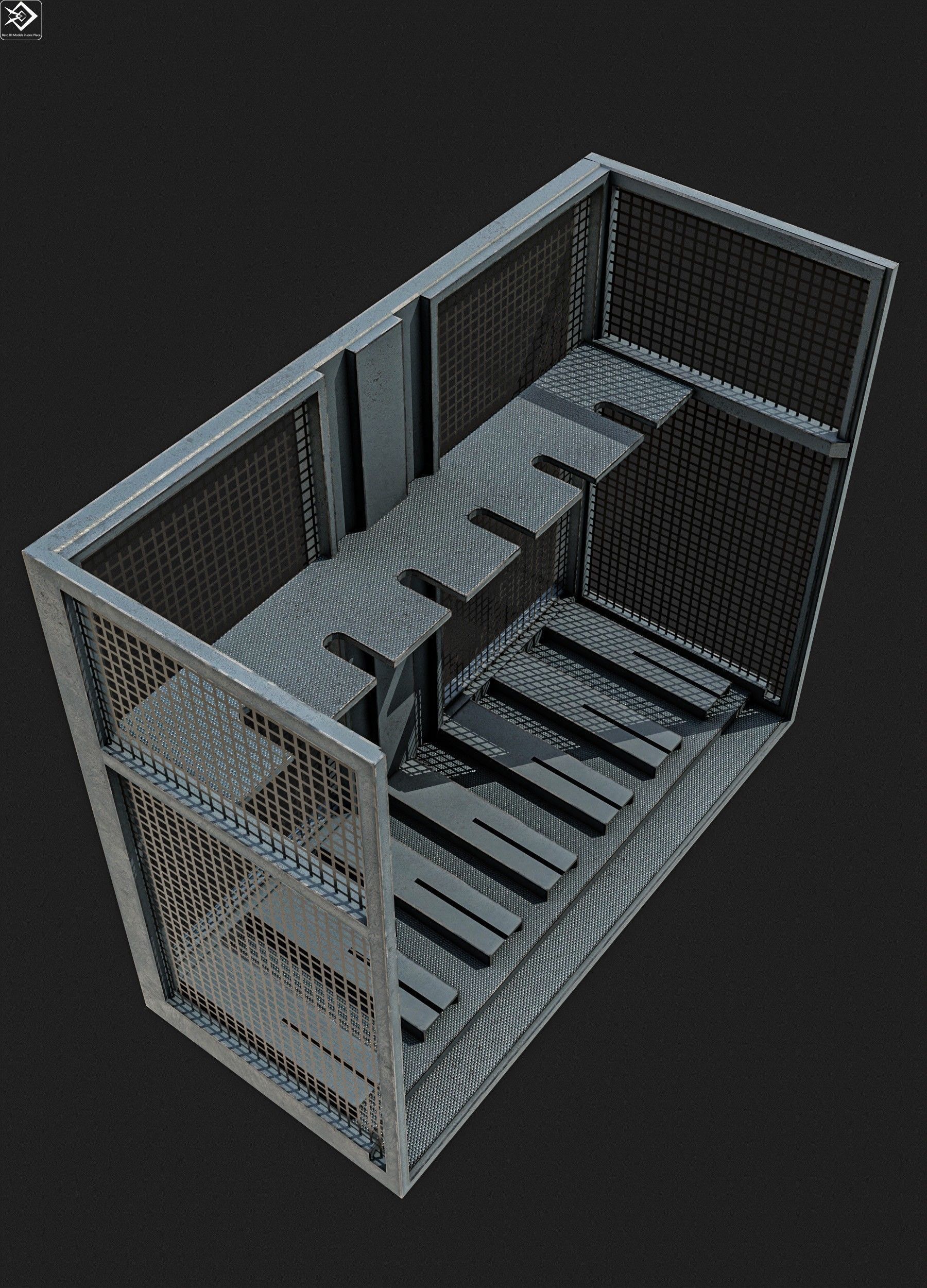 3D model Military Locker and Gun Storage Pack VR / AR / low-poly | CGTrader