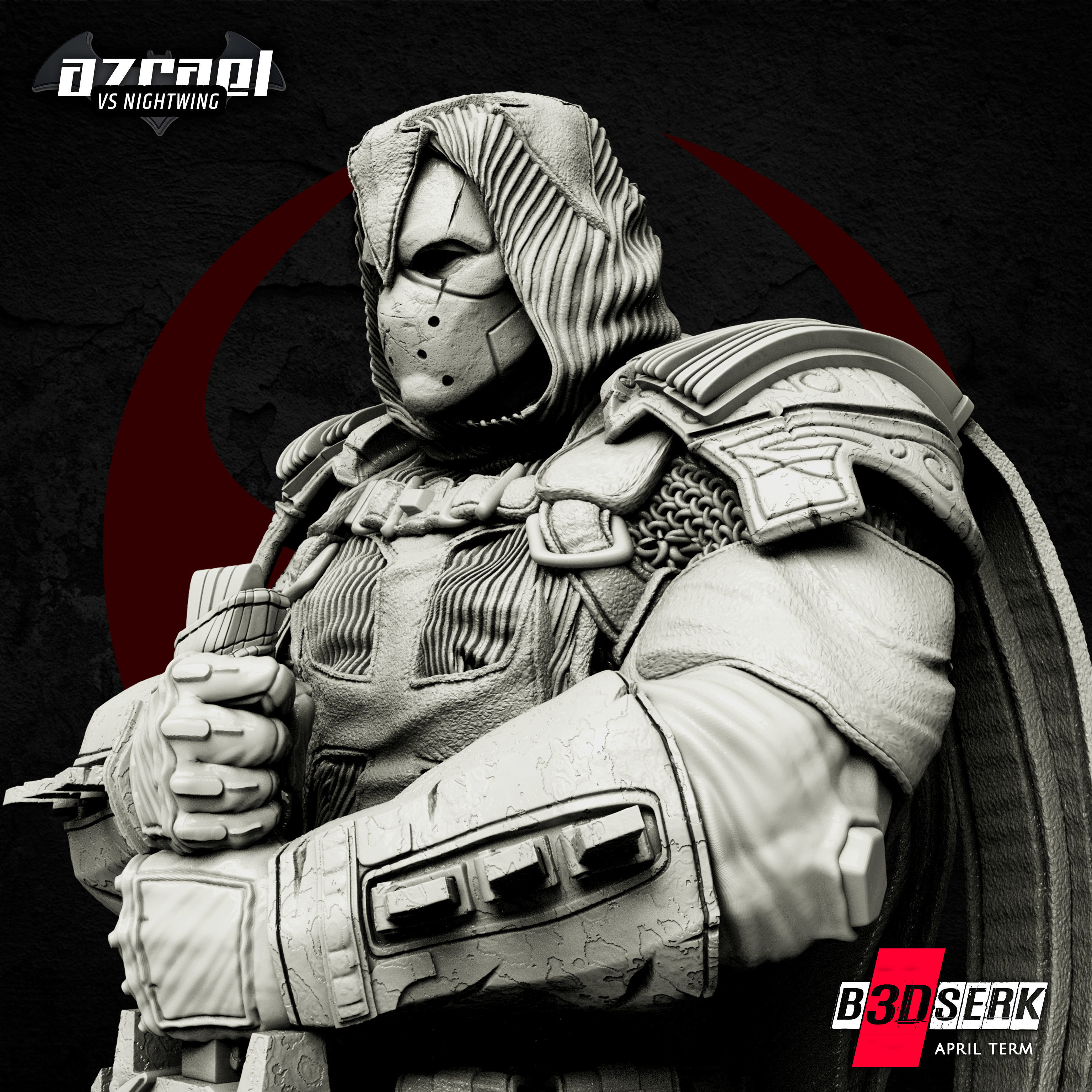 B3DSERK April Term Azrael 3d Bust tested and ready for printing 3D ...