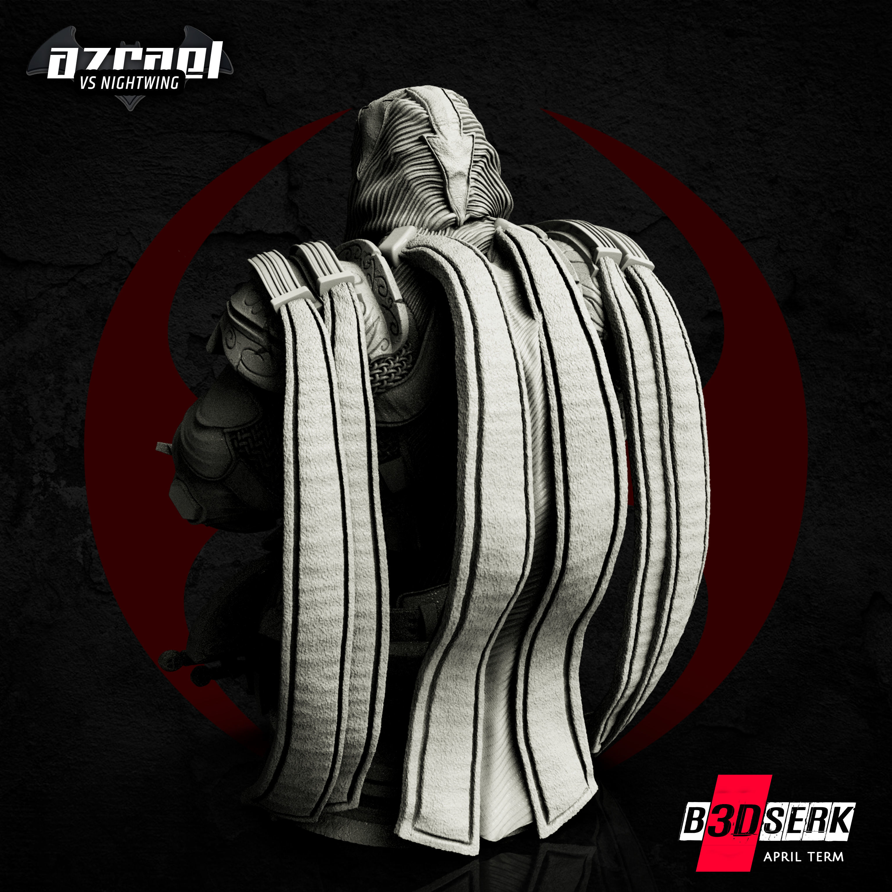 B3DSERK April Term Azrael 3d Bust tested and ready for printing 3D ...