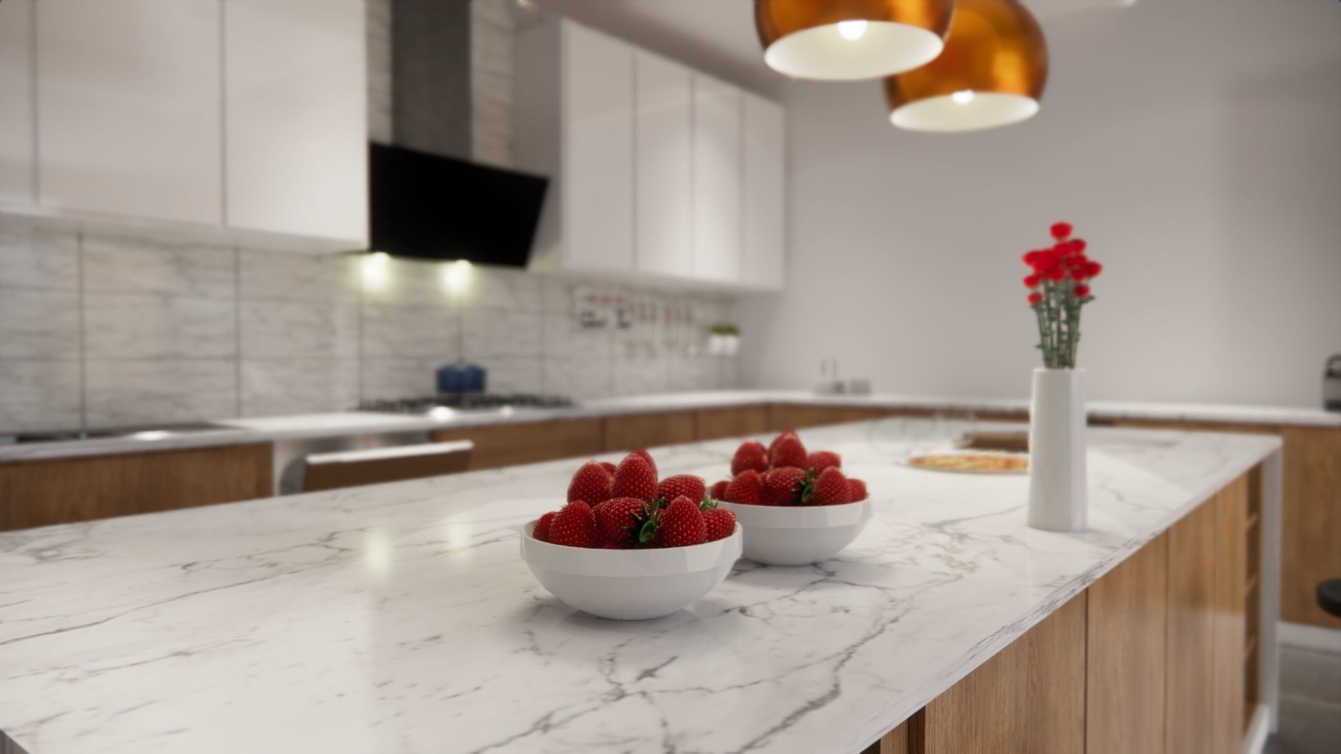 kitchen design render by enscape 3D model animated | CGTrader