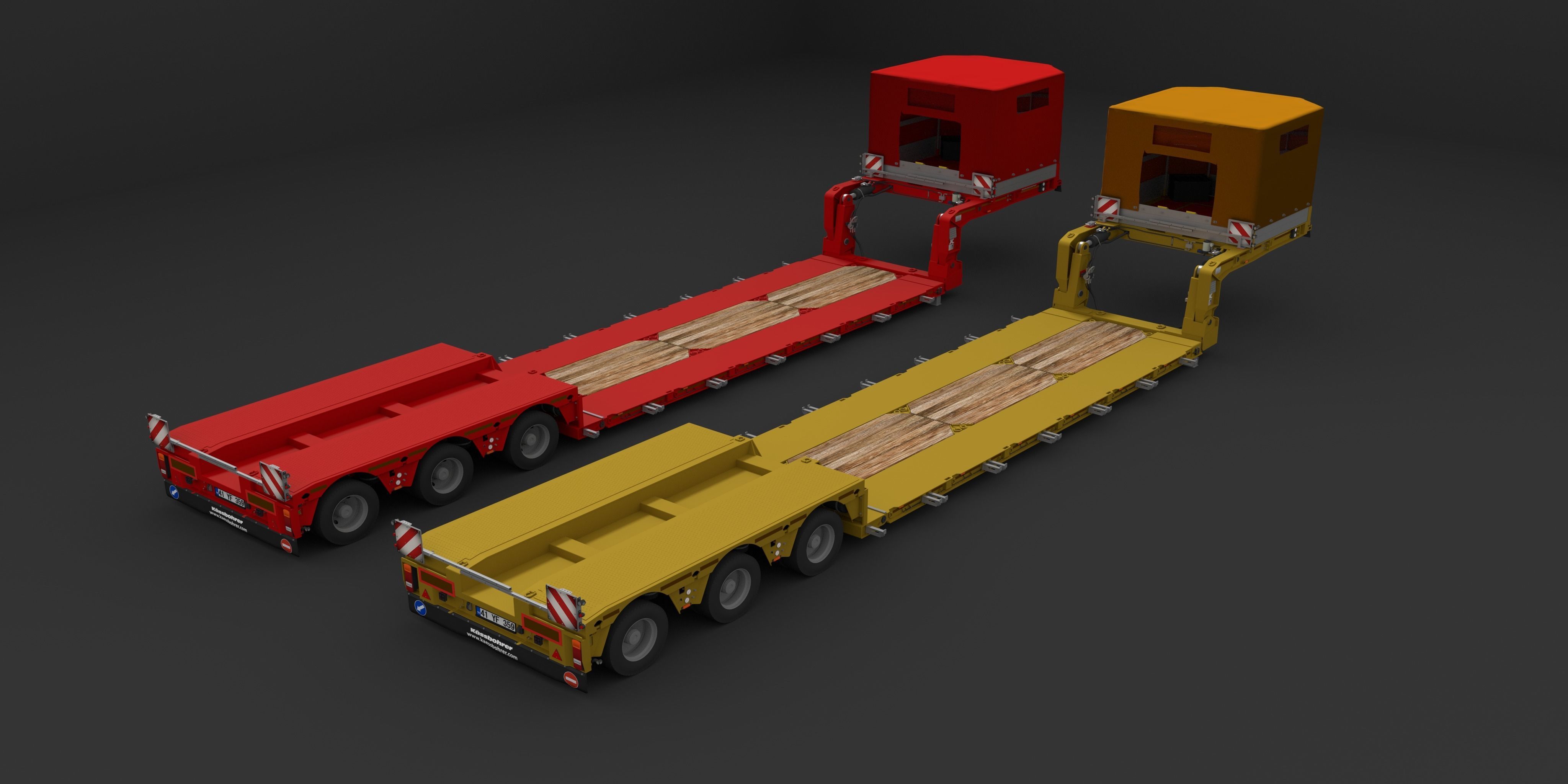 Kassbohrer low loader 3D model | CGTrader