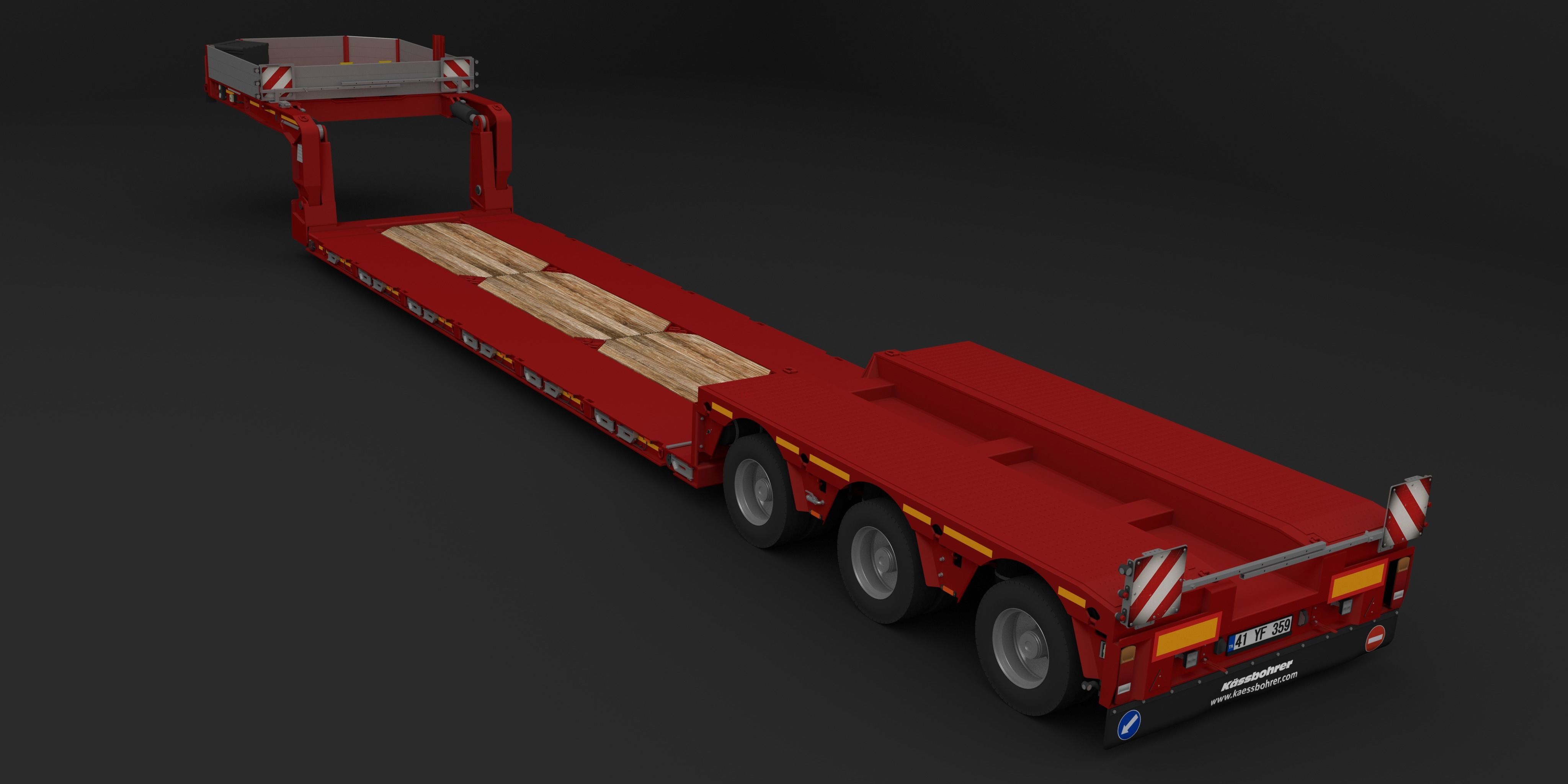 Kassbohrer low loader 3D model | CGTrader
