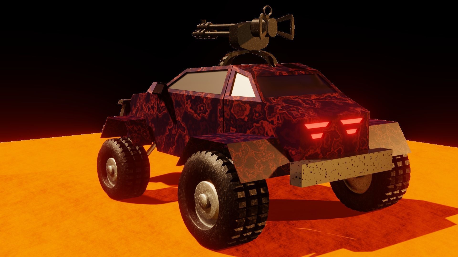 3D model car 1 armored vehicle with gun VR / AR / low-poly | CGTrader