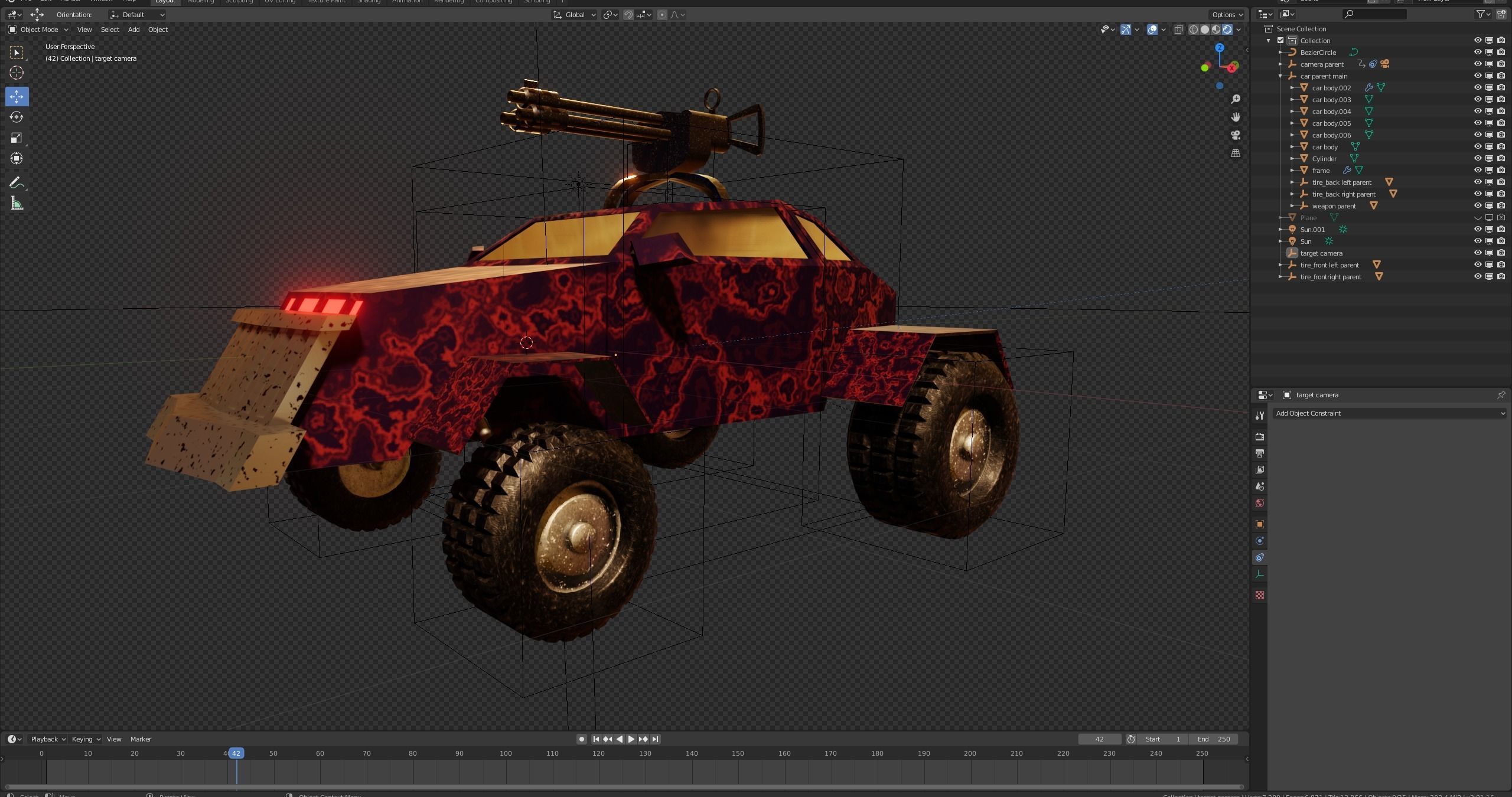 3D model car 1 armored vehicle with gun VR / AR / low-poly | CGTrader