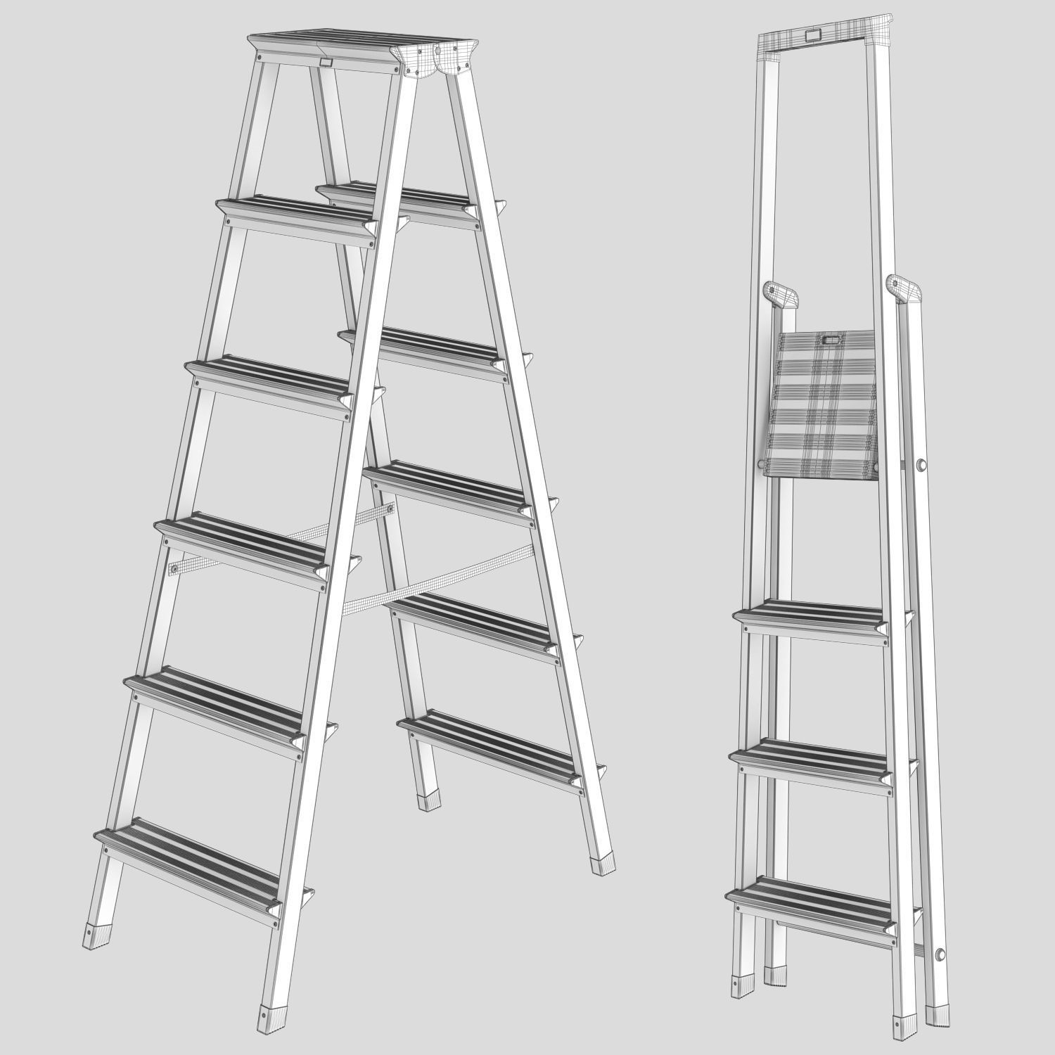 Step ladders set KRAUSE 3D model | CGTrader