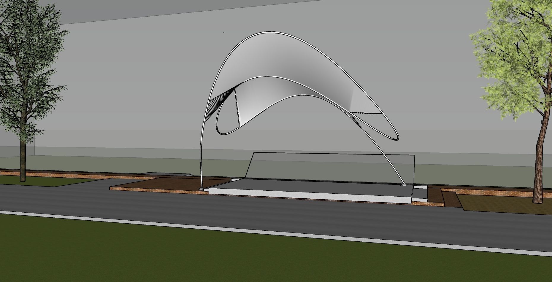 Road Side Shade 3D model | CGTrader