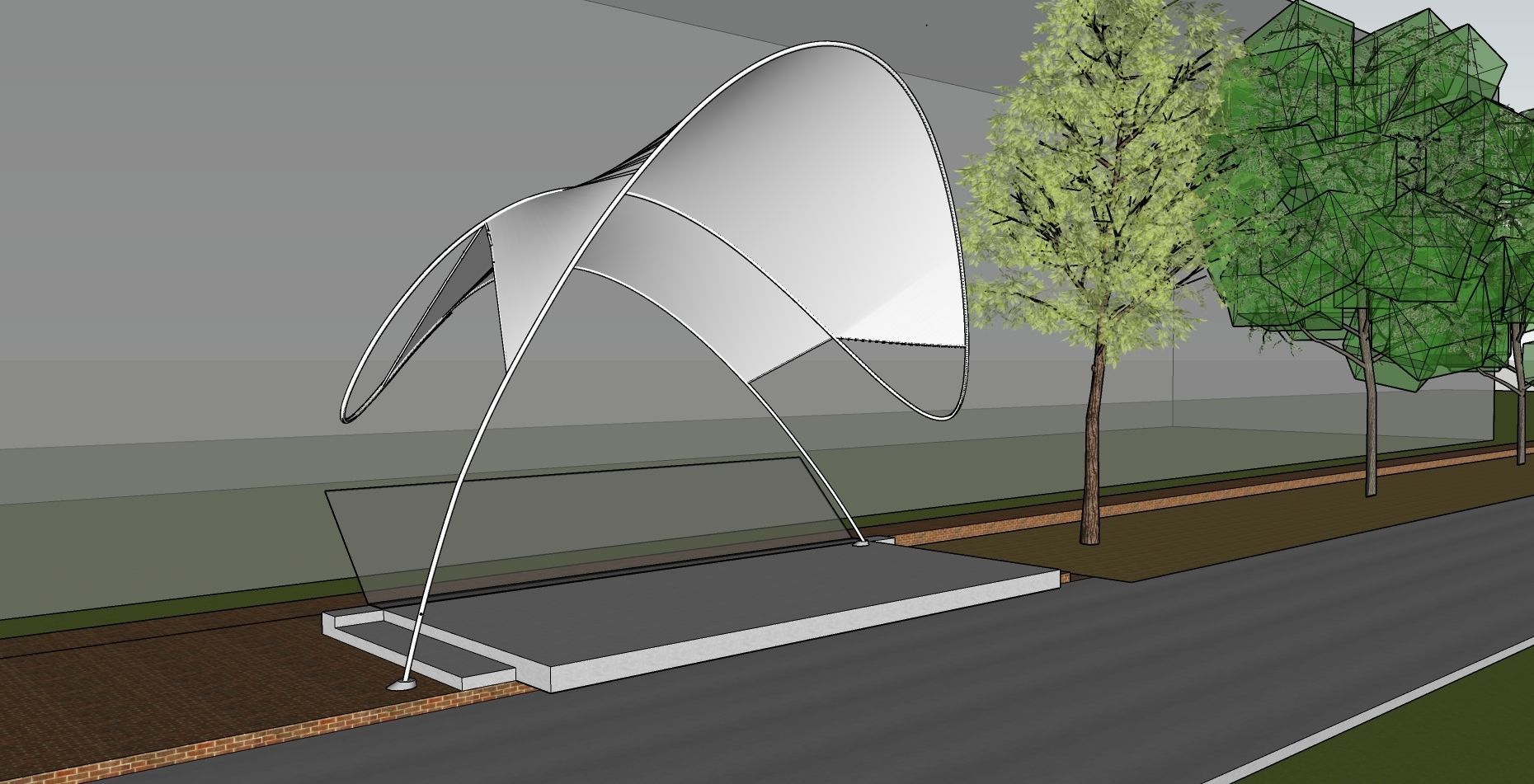 Road Side Shade 3D model | CGTrader