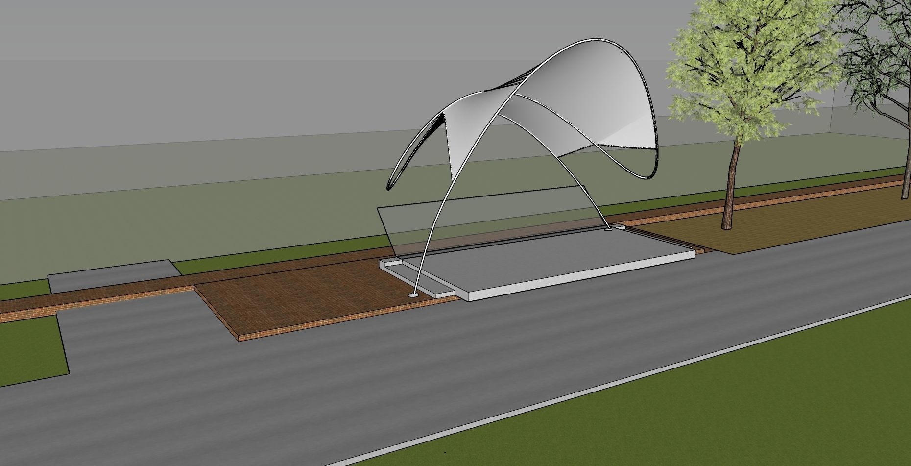 Road Side Shade 3D model | CGTrader