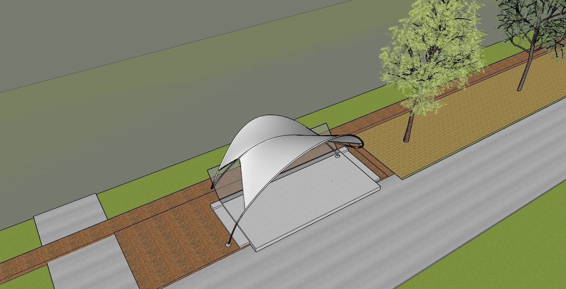 Road Side Shade 3D model | CGTrader