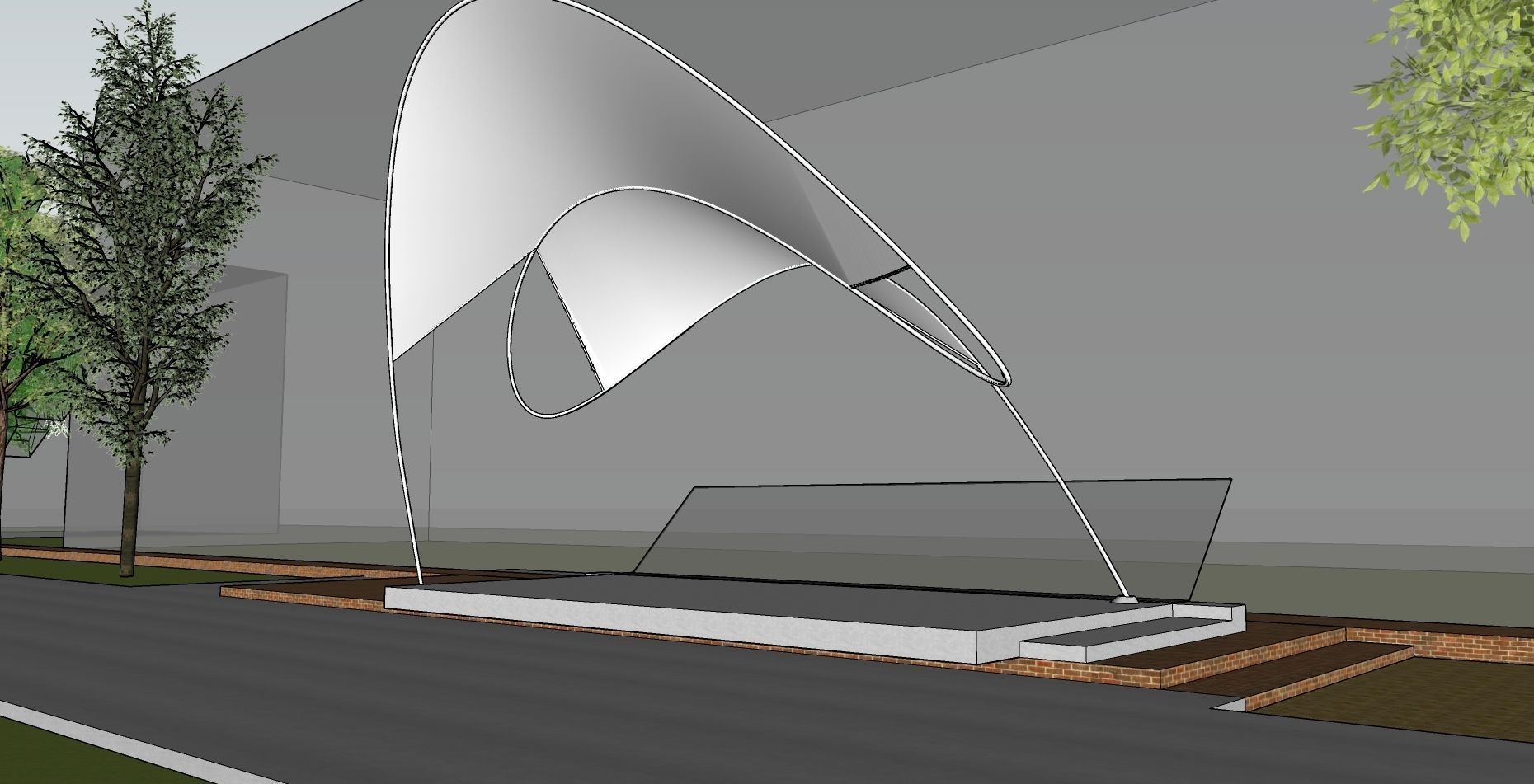 Road Side Shade 3D model | CGTrader