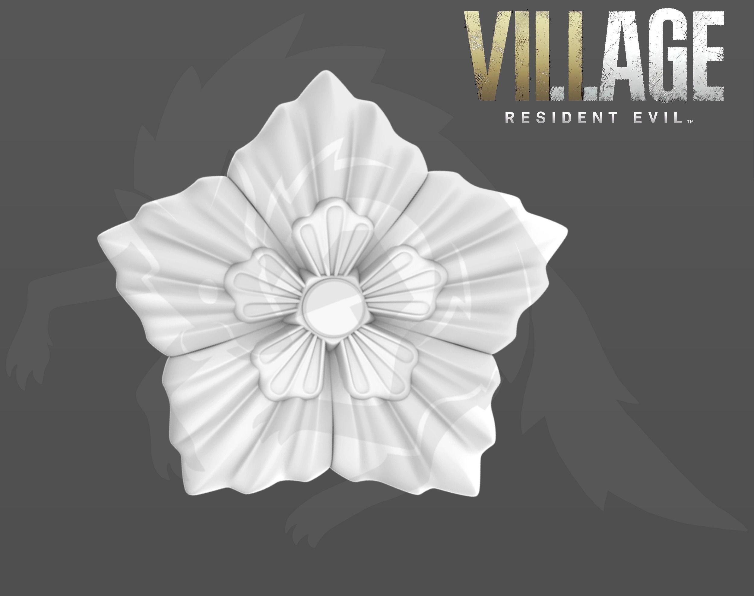 RESIDENT EVIL VILLAGE 3D MODEL DIMITRESCU FLOWER PIN 3D model 3D ...