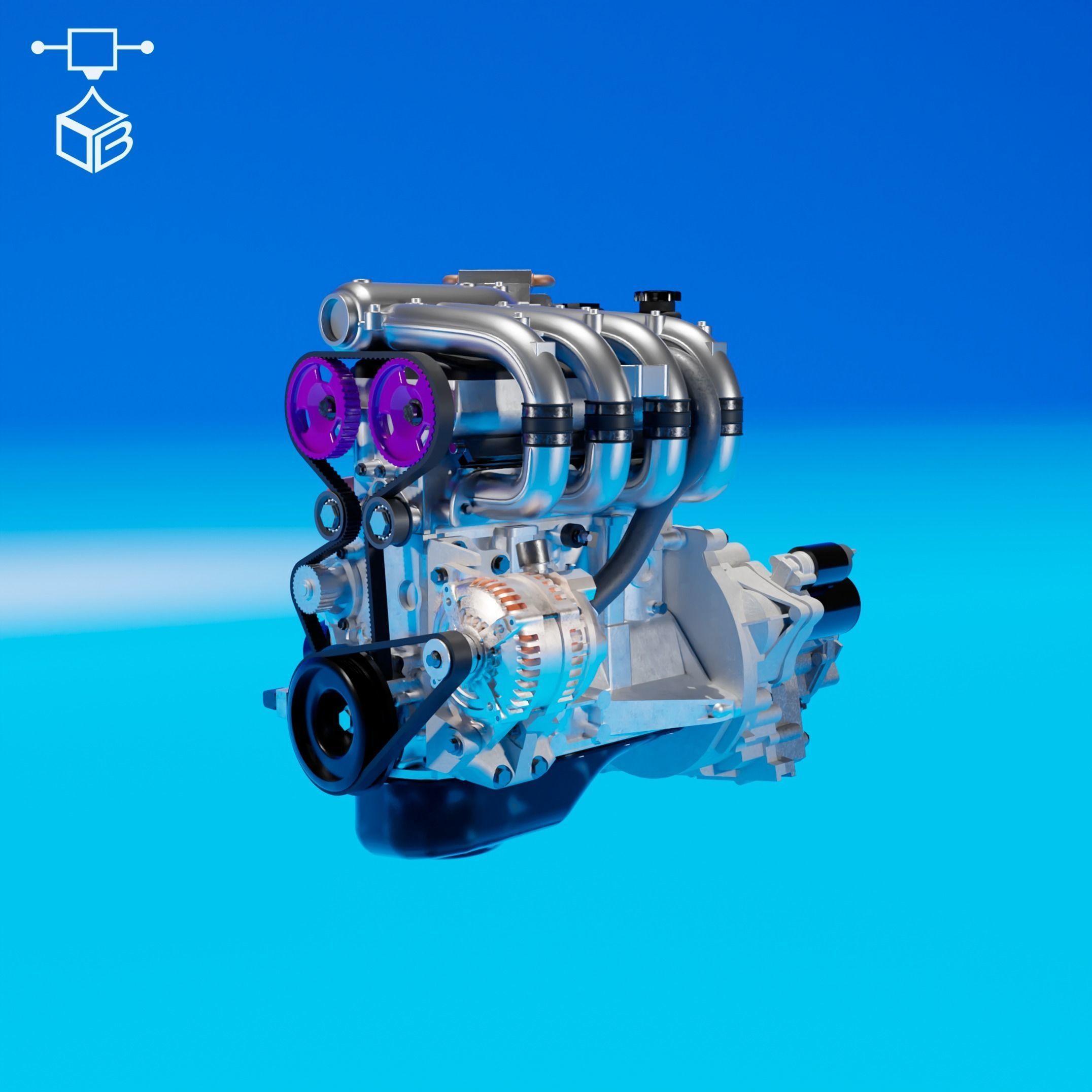 ENGINE VAZ - LADA 21126 16V and GEARBOX PWD 3D model 3D printable ...