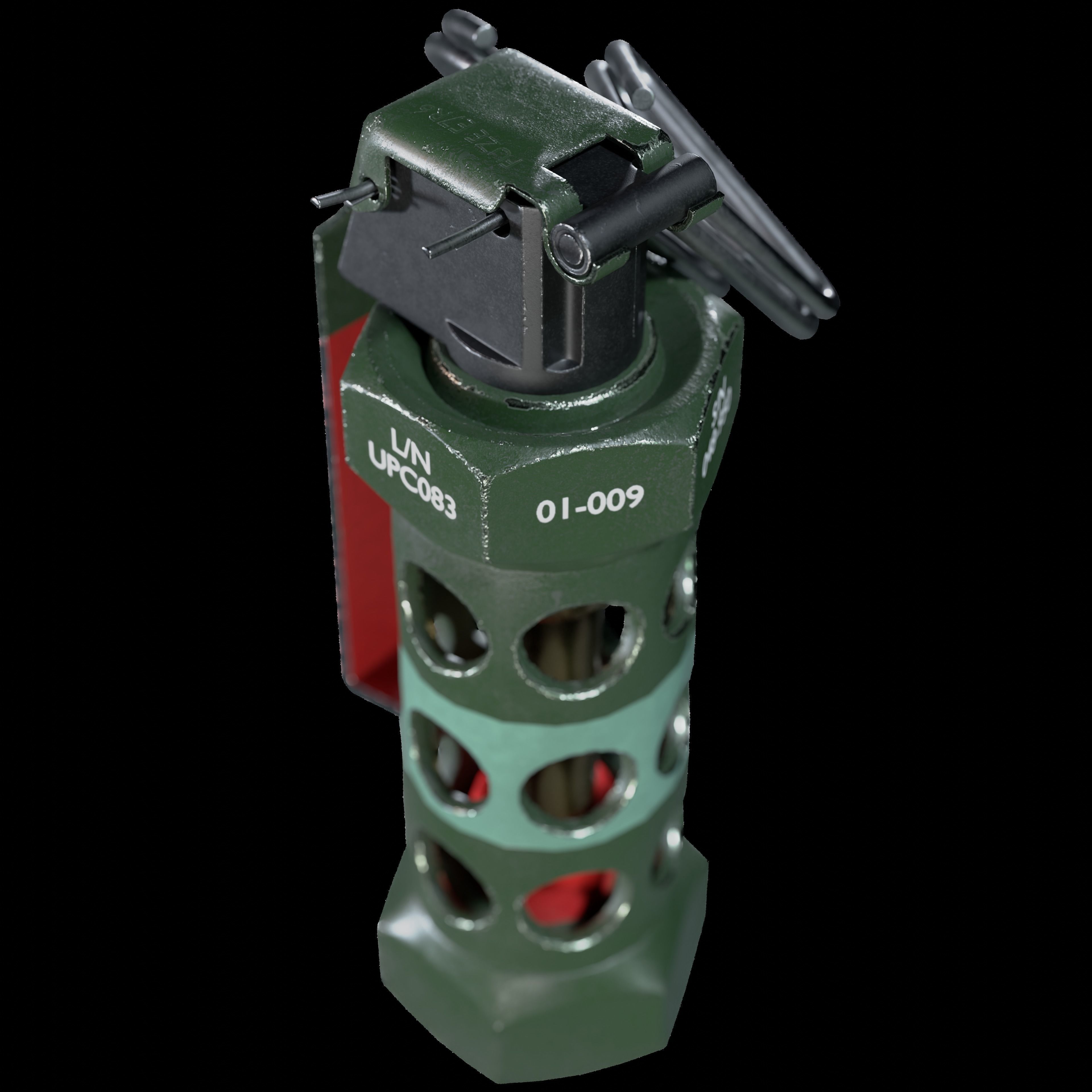 3D model Flashbang grenade gun weapon PBR Low Poly Game Ready VR / AR ...