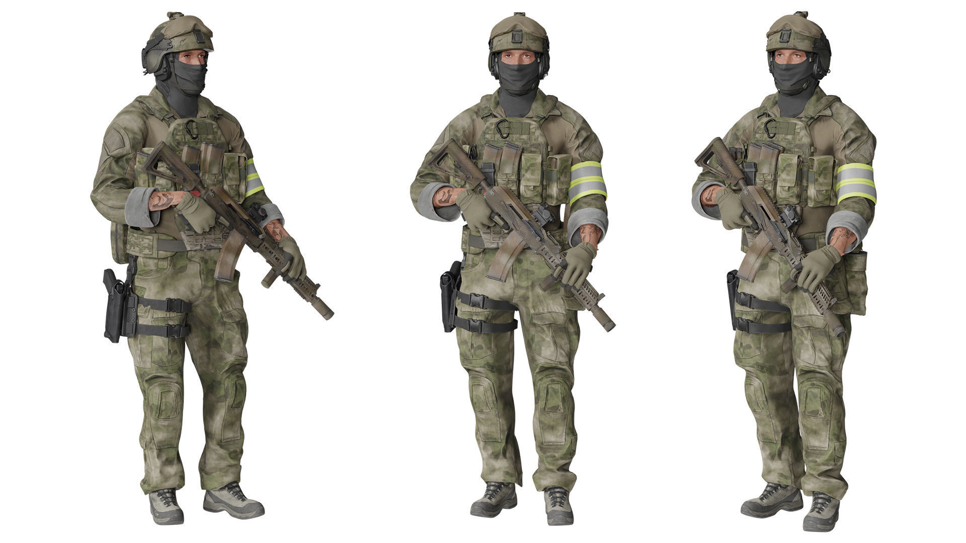 3D model MILITARY Game Ready Character Russian Tactical Soldier VR / AR ...