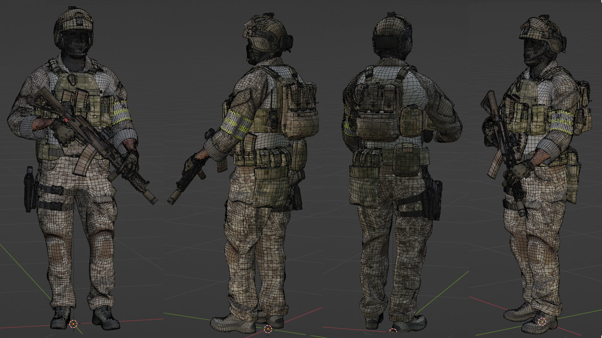 3D model MILITARY Game Ready Character Russian Tactical Soldier VR / AR ...