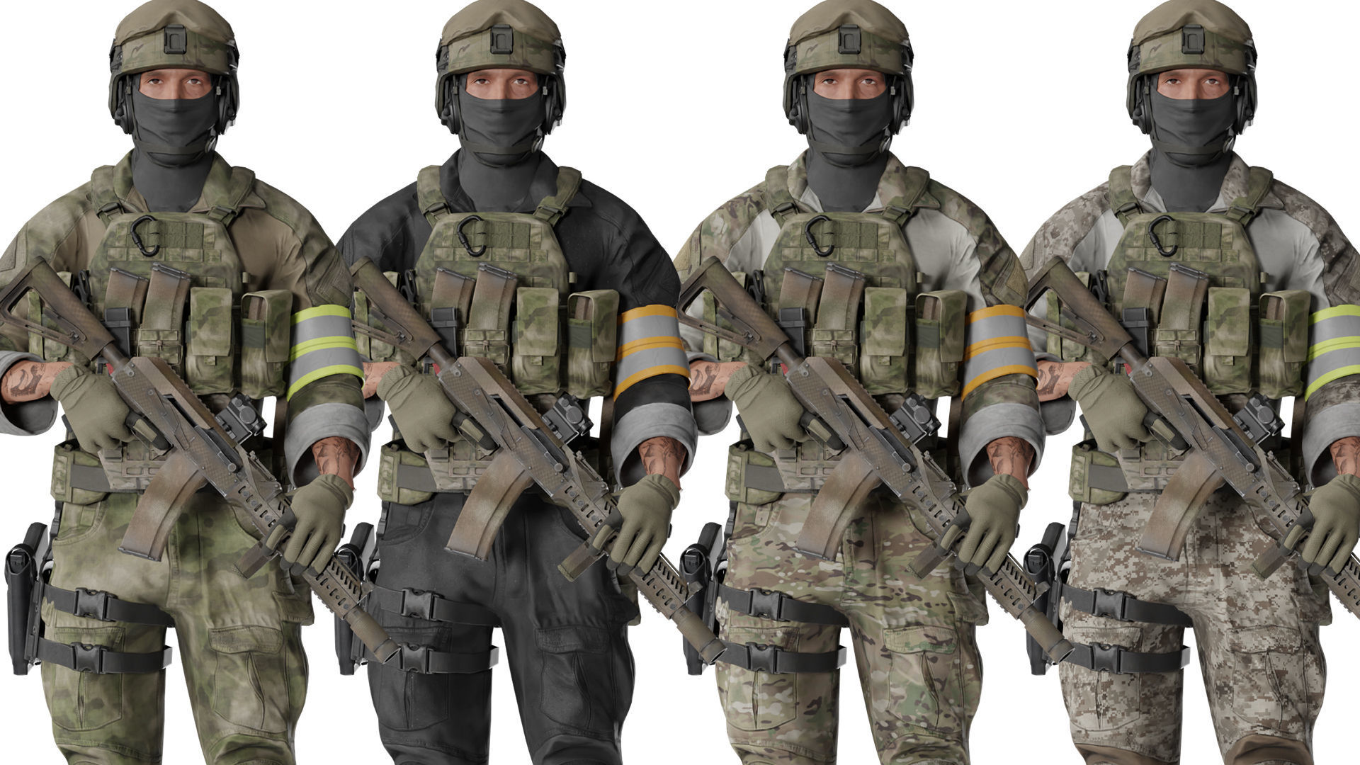 3D model MILITARY Game Ready Character Russian Tactical Soldier VR / AR ...