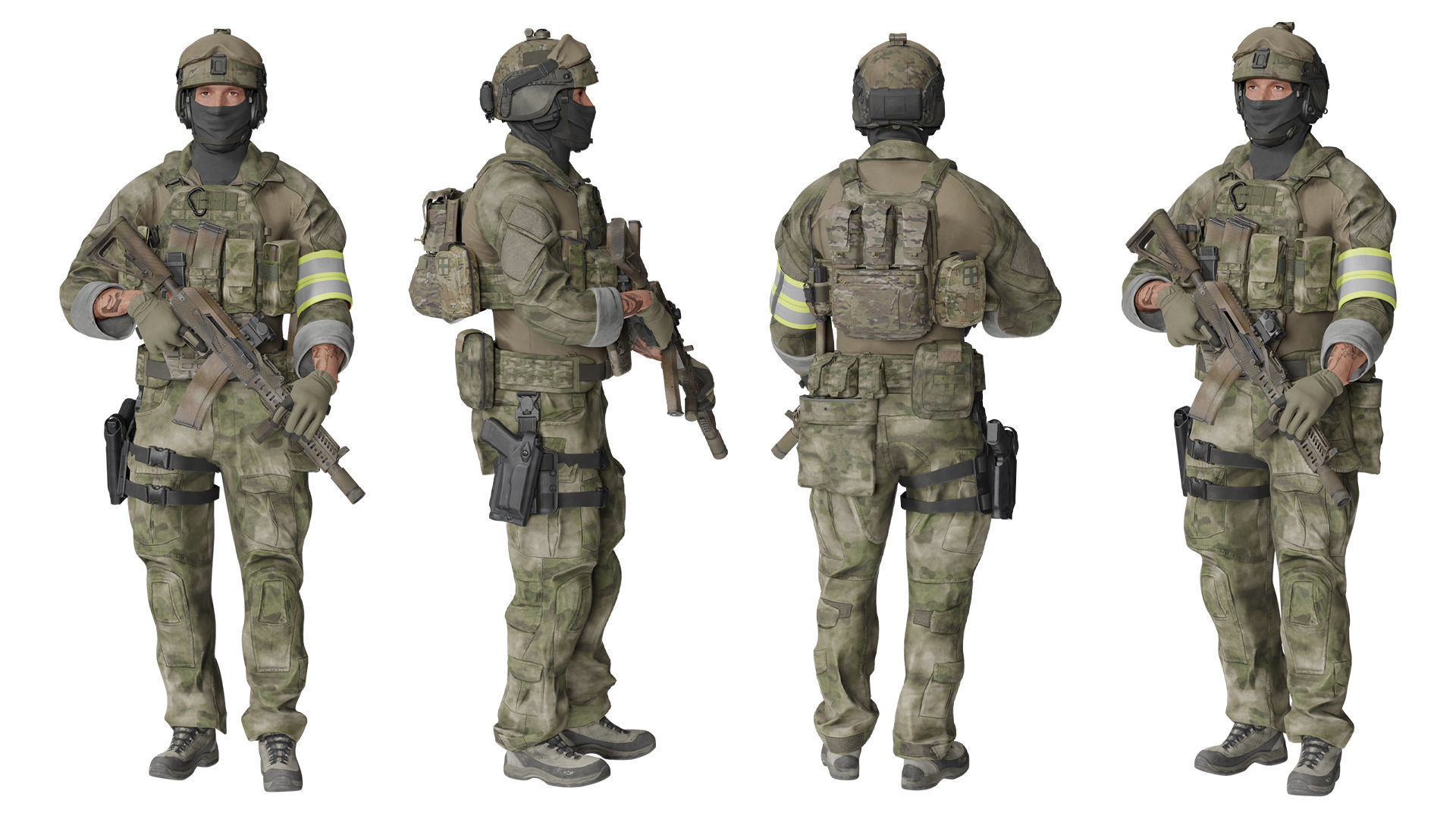 3D model MILITARY Game Ready Character Russian Tactical Soldier VR / AR ...