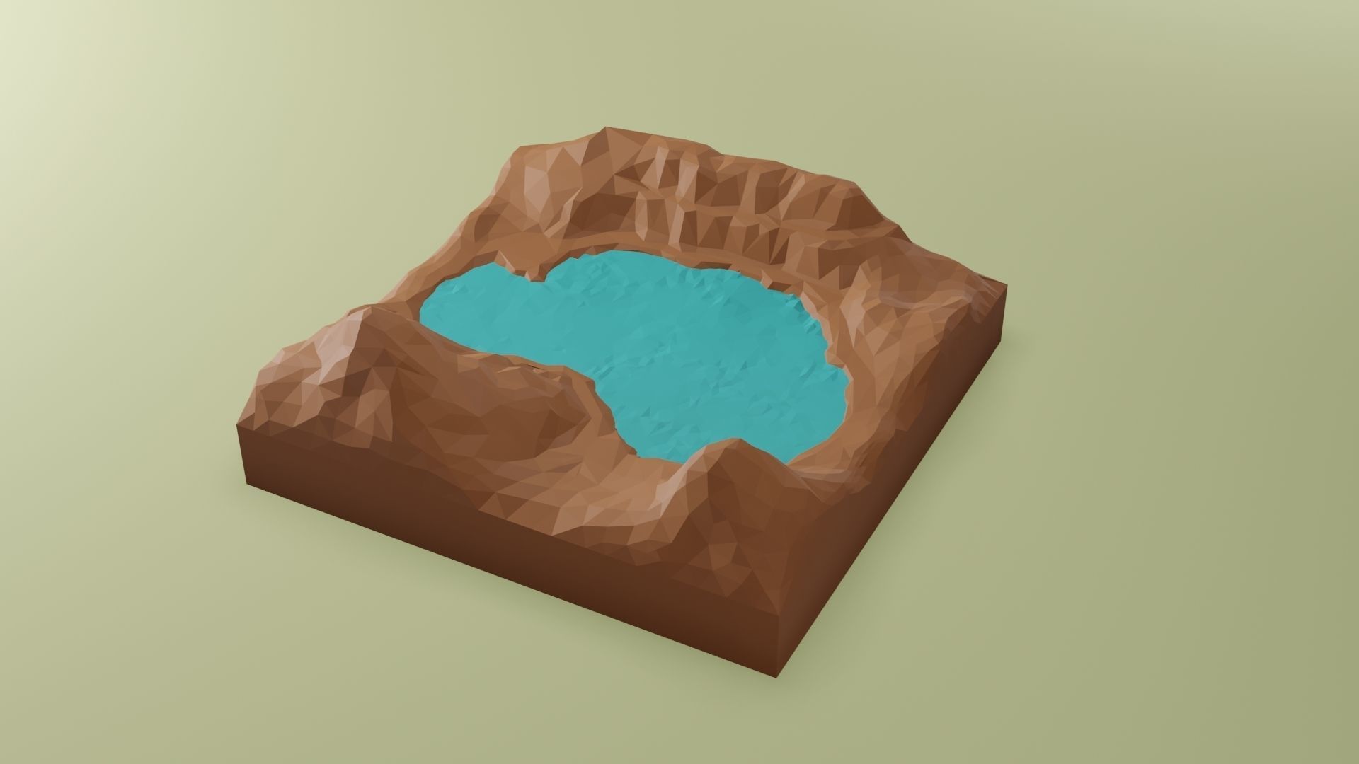 3D model Isometric lake landscape VR / AR / low-poly | CGTrader