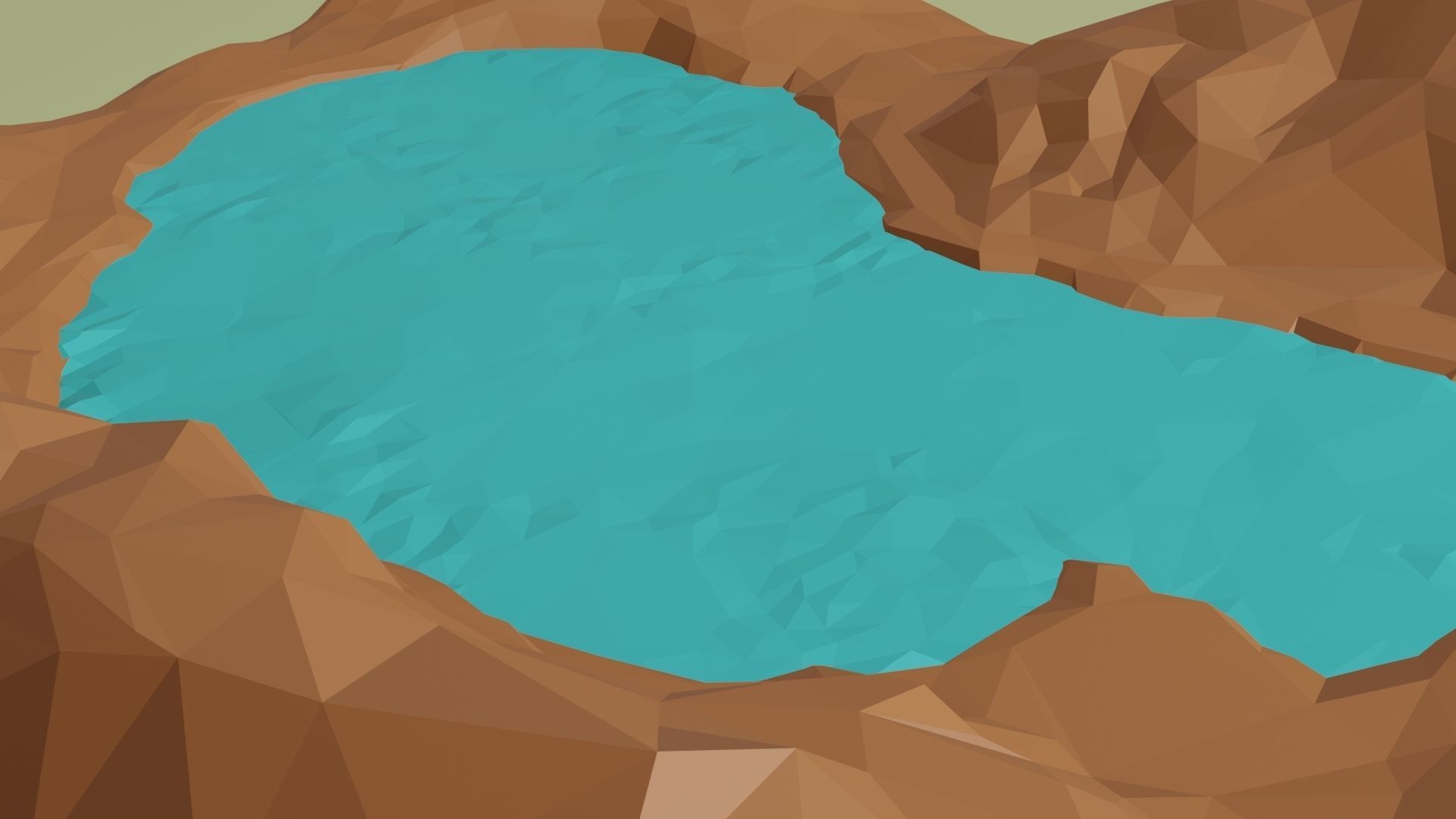 3D model Isometric lake landscape VR / AR / low-poly | CGTrader