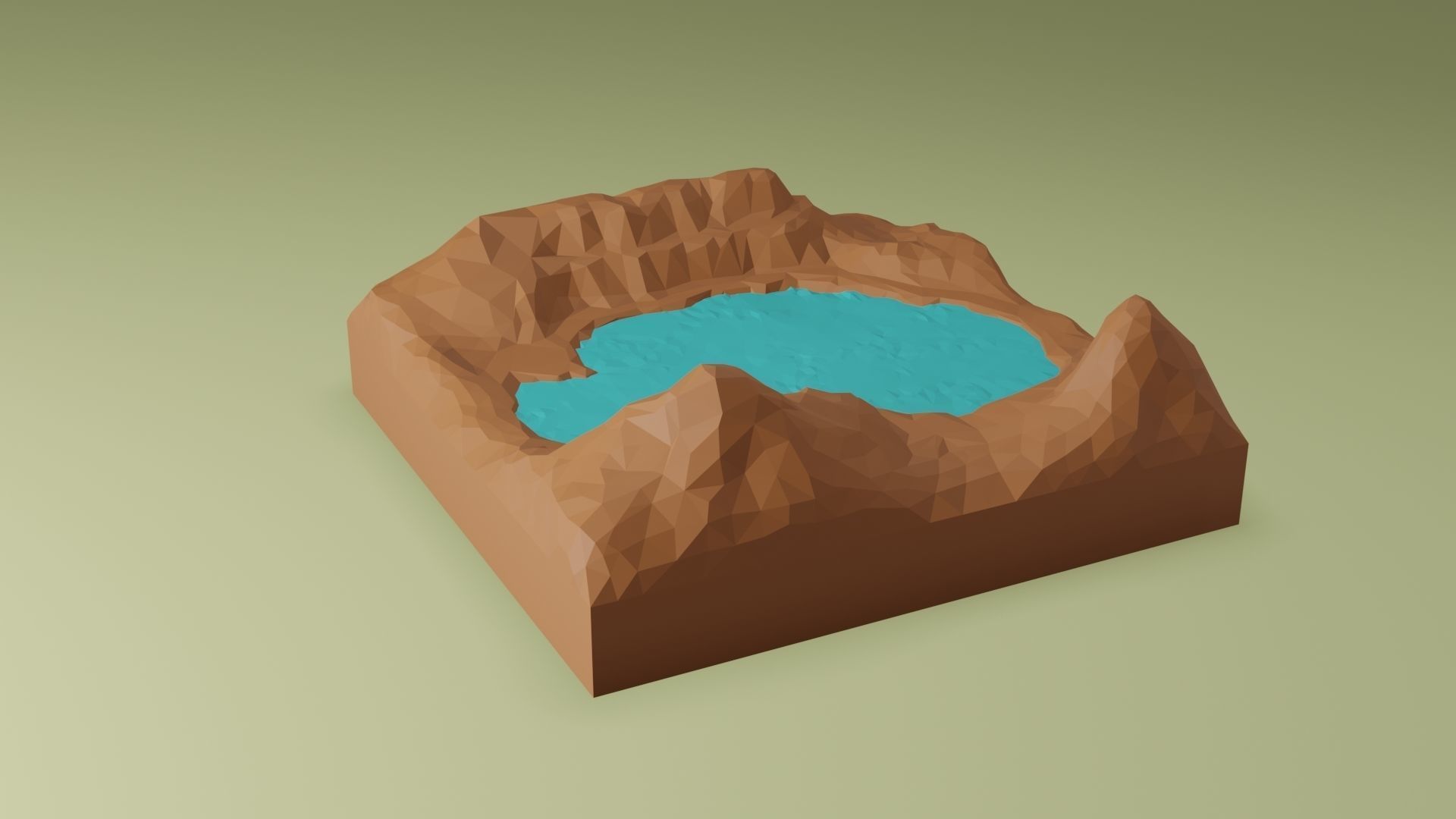 3D model Isometric lake landscape VR / AR / low-poly | CGTrader