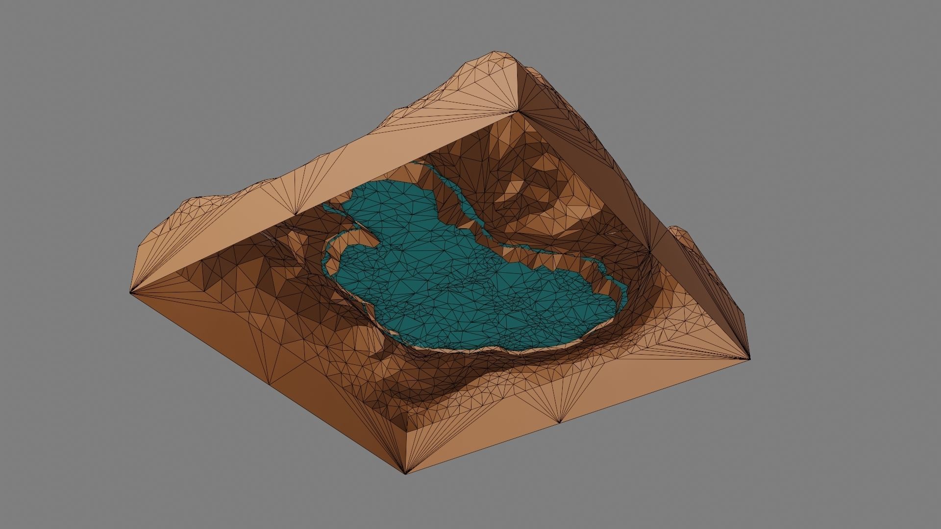 3D model Isometric lake landscape VR / AR / low-poly | CGTrader