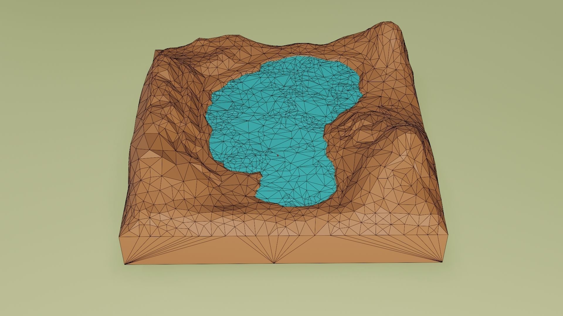 3D model Isometric lake landscape VR / AR / low-poly | CGTrader