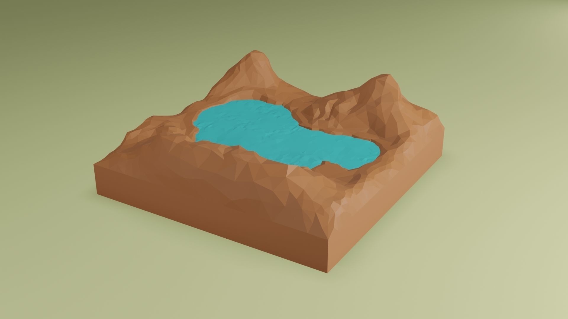 3D model Isometric lake landscape VR / AR / low-poly | CGTrader