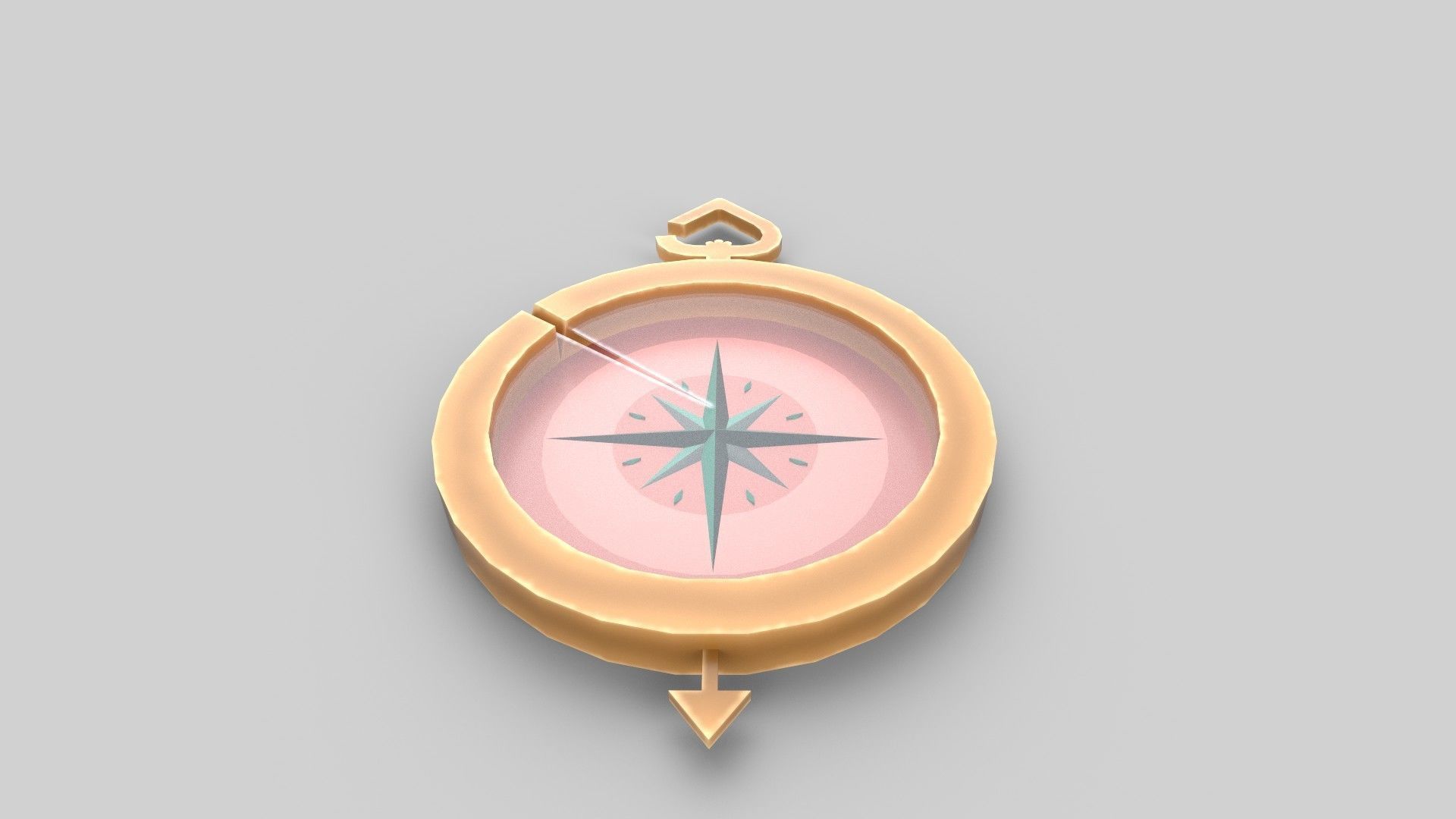 3D model Stylized compass VR / AR / low-poly | CGTrader